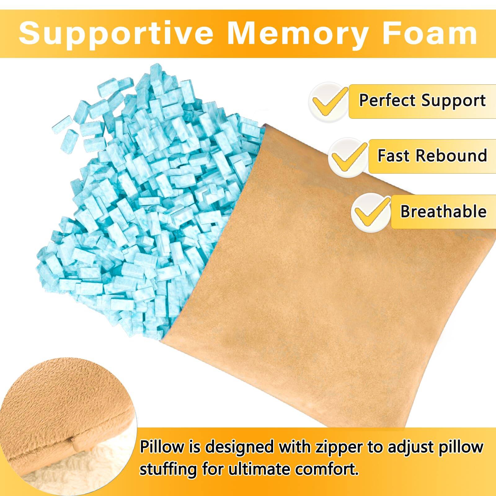 Paradigms Interiors 2 Pack Small Pillow Memory Foam Mini 11 X For ...