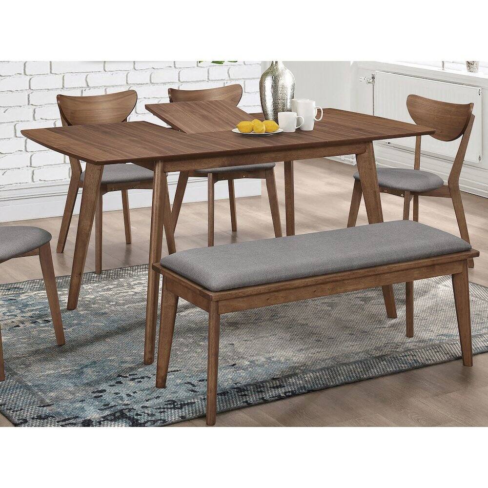 Coaster Co. of America Alfredo 63 inch Extension Leaf Dining Table Natural Walnut Brown 108080 ...