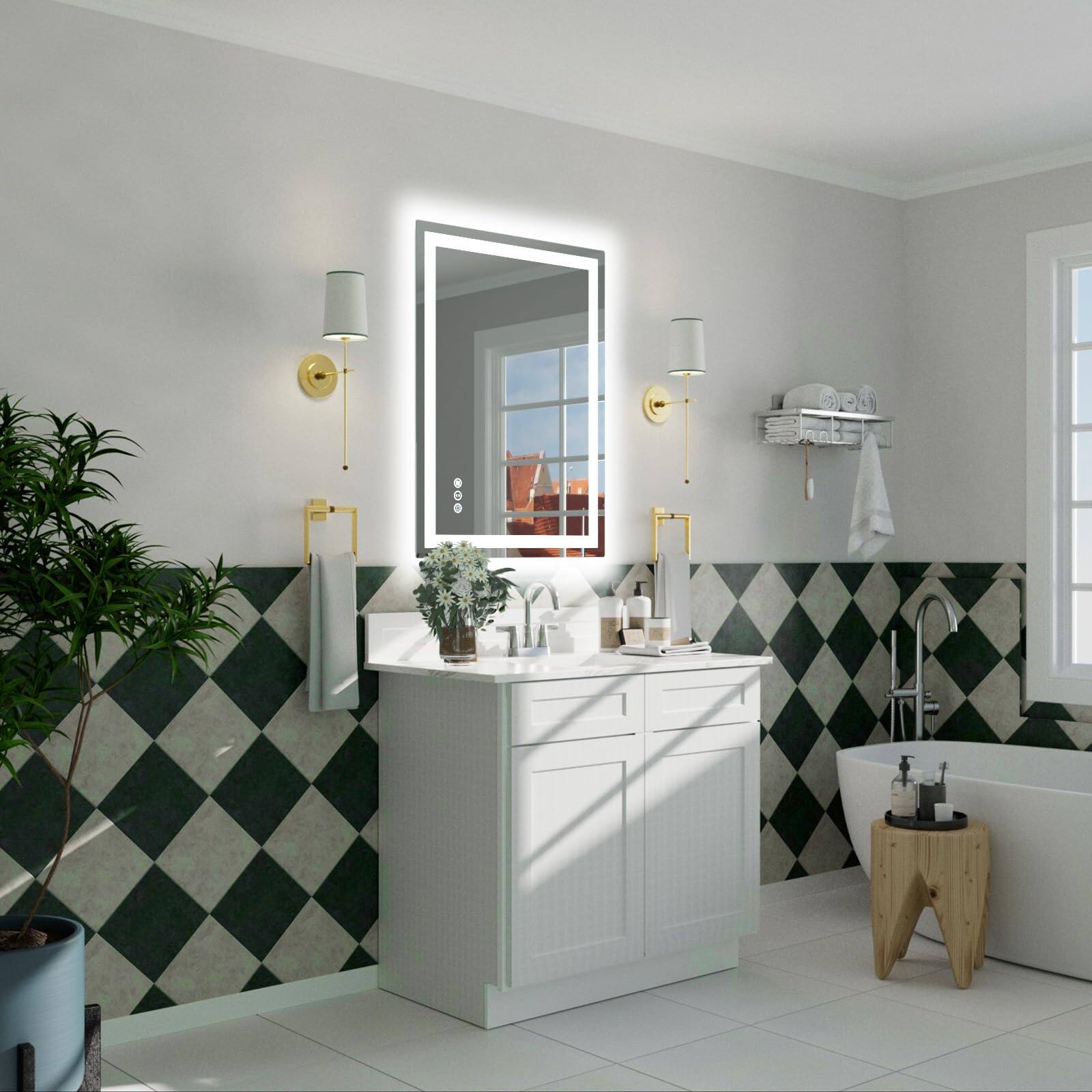 Cedar Assembly Mirror LED Lighted Vanity Multi Color Double Sided ...