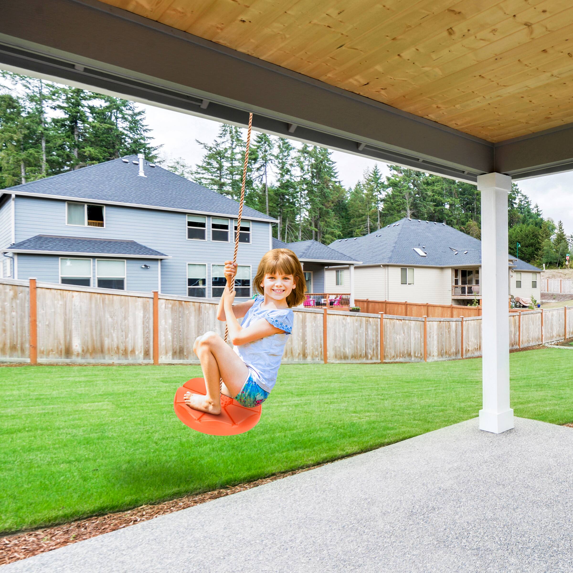 Sorbus Disc Seat Swing, Kids Monkey Rope Tree Zip Line Swings for Play ...