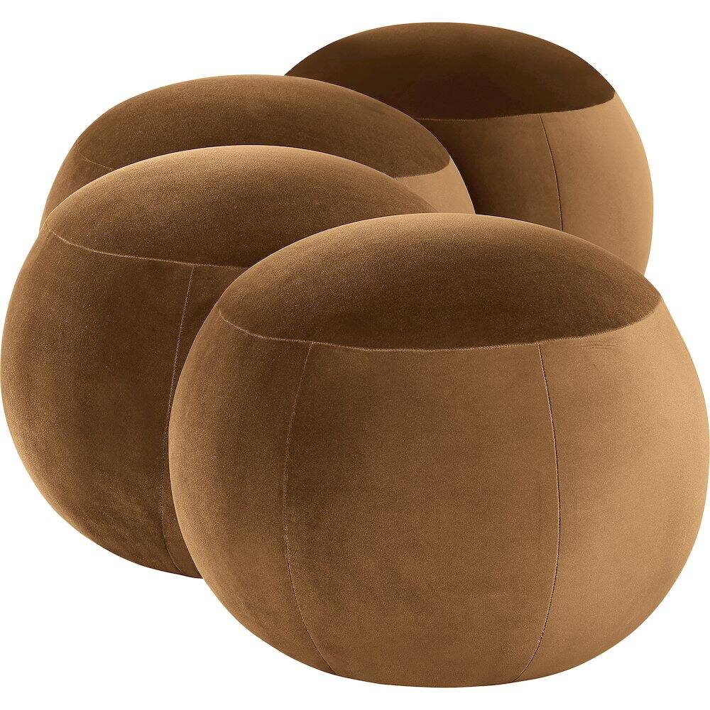 Meridian Furniture Apollo Saddle Velvet Bench Brown 22094Saddle - Best Buy