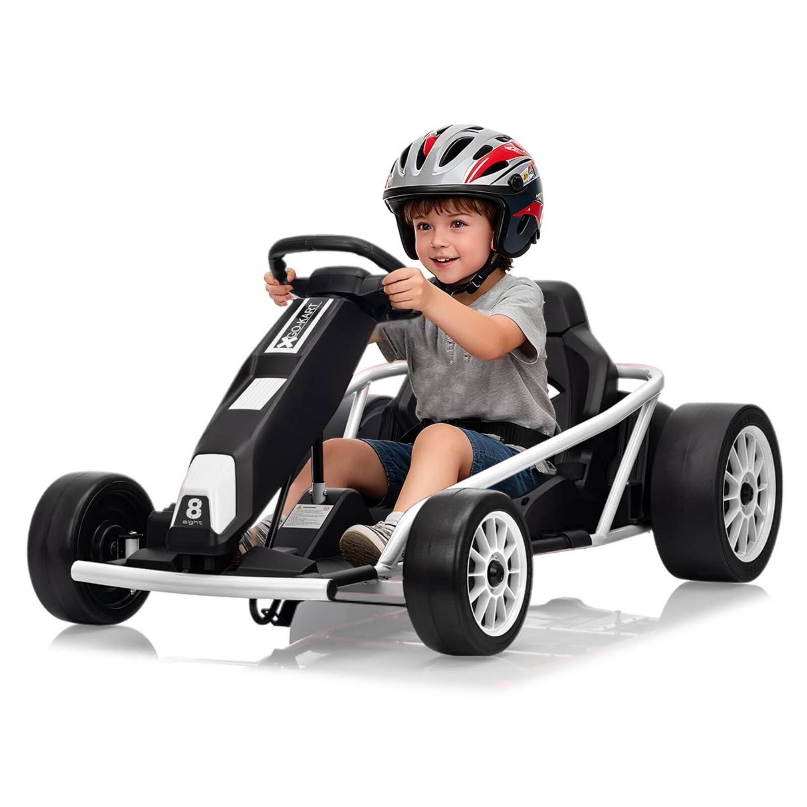 Jojoka 24V 9Ah Kids Ride On Go Kart,8.1MPH Drifting Car with Metal ...