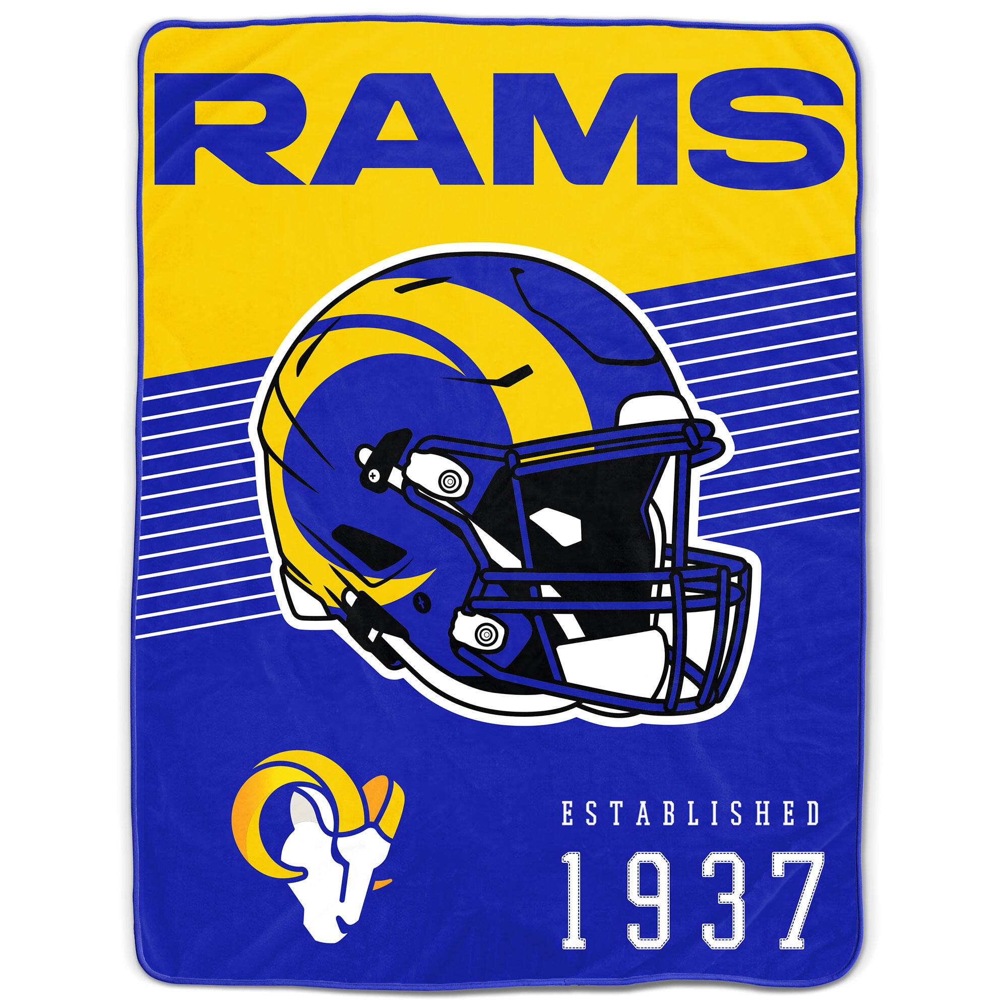 Pegasus Los Angeles Rams 60" x 80" Helmet Stripes Royal Plush Blanket ...