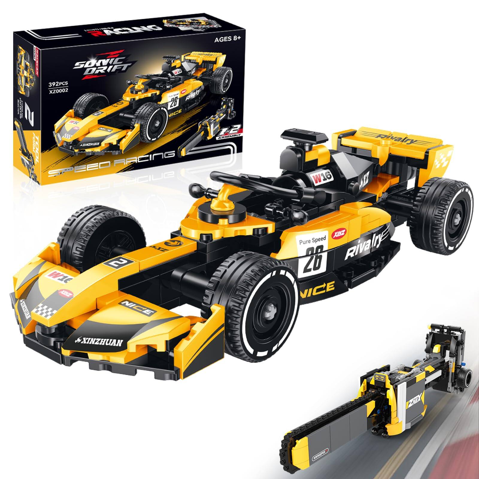 EZTW1 Technic F1 Racing Car Building Blocks Set Speed Champions Formula ...