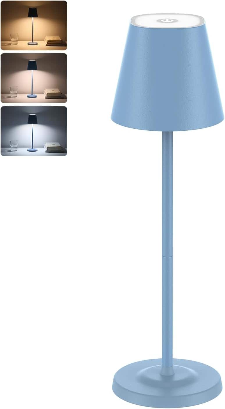 Stamp n Camp - LED Cordless Table Lamp Rechargeable 3-Height Adjustable ...