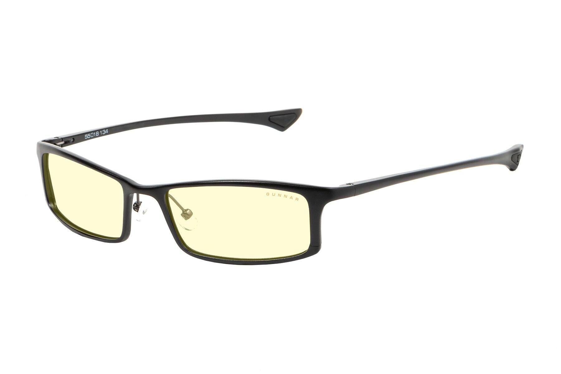 GUNNAR Computer Glasses Phenom, Amber Lens Blue Light Blocking, Relieve Dry Eye, Anti Glare Onyx ...