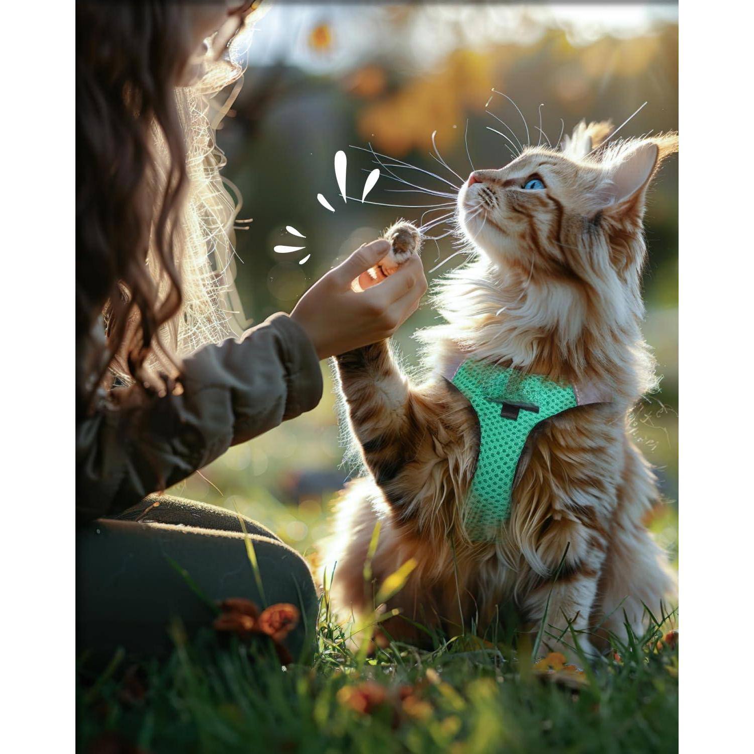 Paradigms Interiors Escape Proof Cat Harness And Leash Set For Walking ...