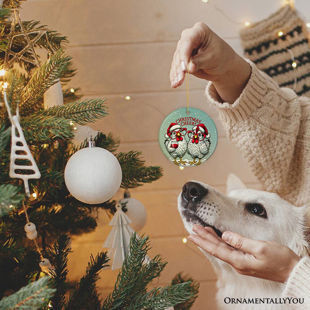 OrnamentallyYou Christmas Cheer Chicken Ornament Whimsical Holiday Tree ...