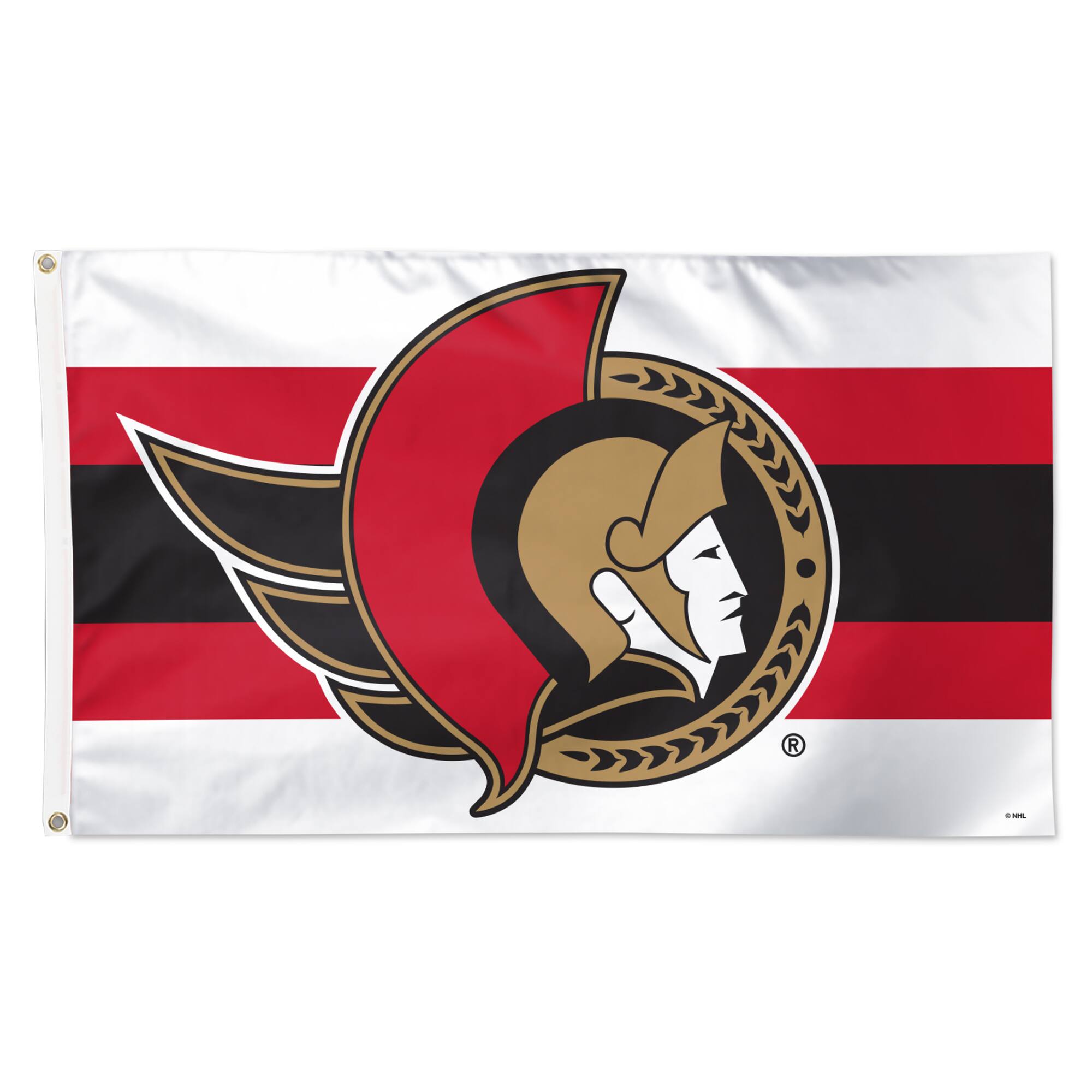 WinCraft Ottawa Senators 3' x 5' Horizontal Stripe Deluxe Single Sided ...