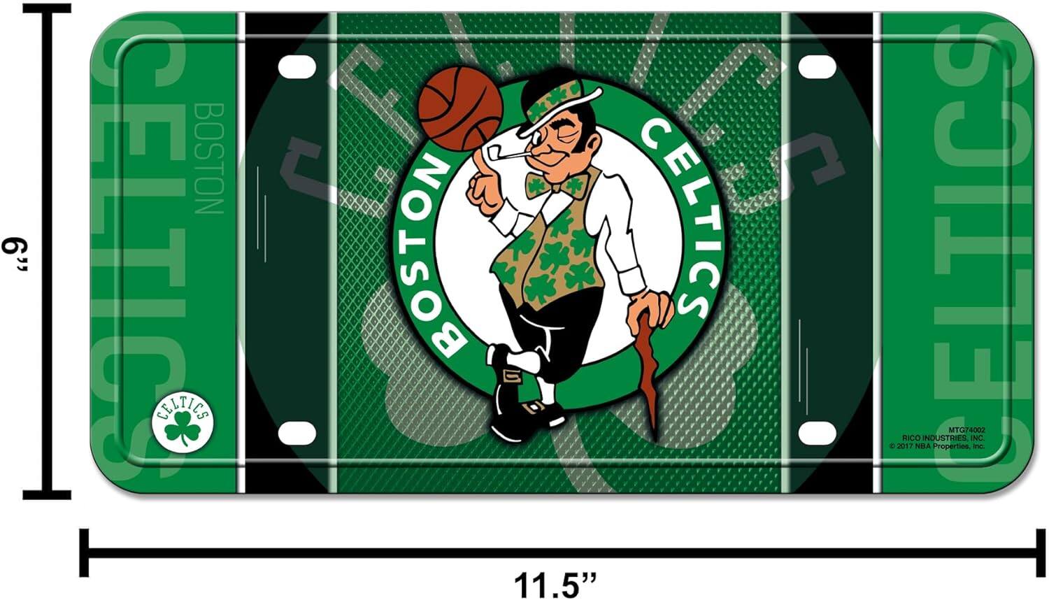 Rico Industries Boston Lucky the Leprechaun Celtics NBA Metal License ...