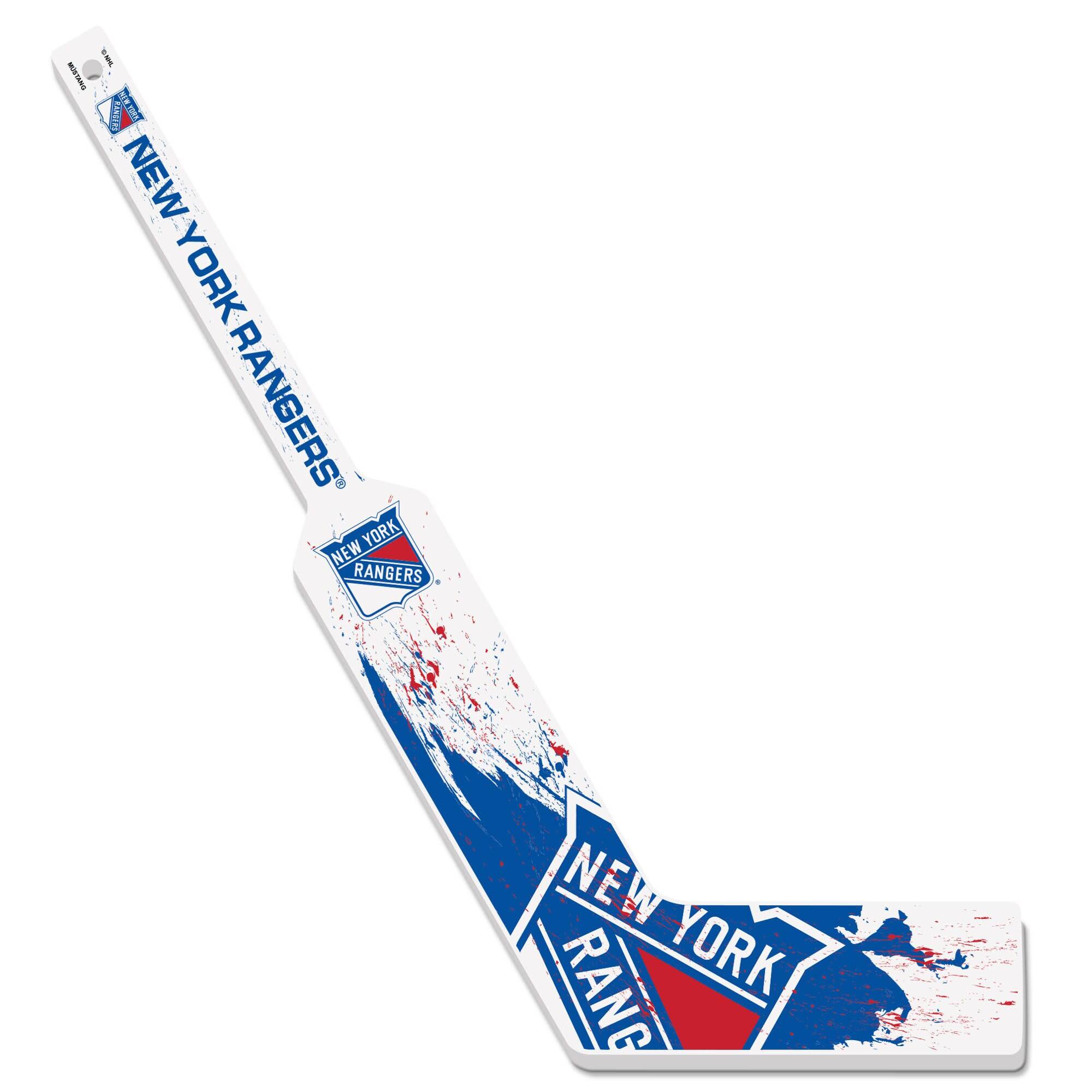 Mustang Drinkware New York Rangers Goalie Splatter Mini Hockey Stick ...