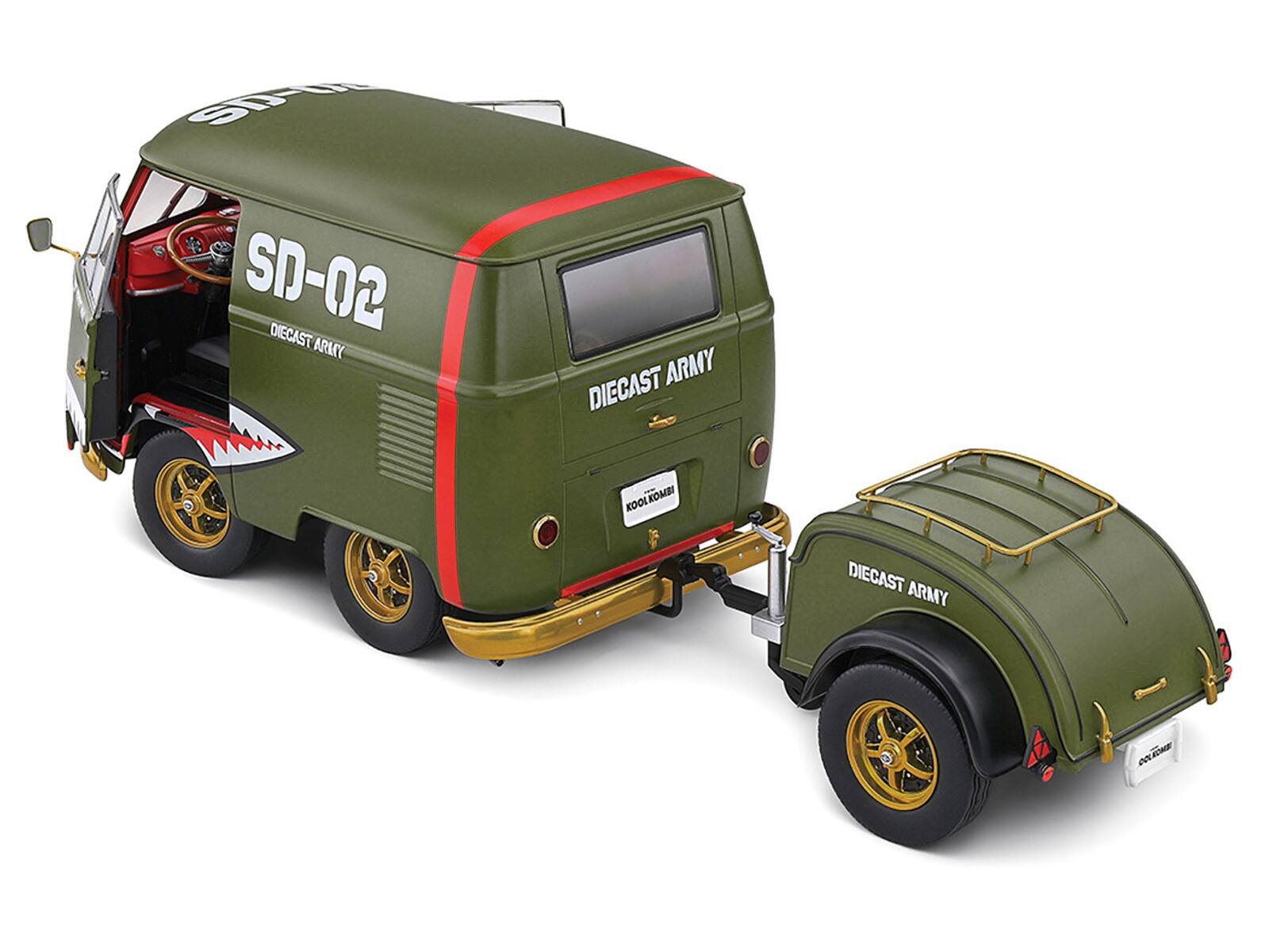 1950 Volkswagen Kool Kombi Van with Trailer "Army Fighter" with ...