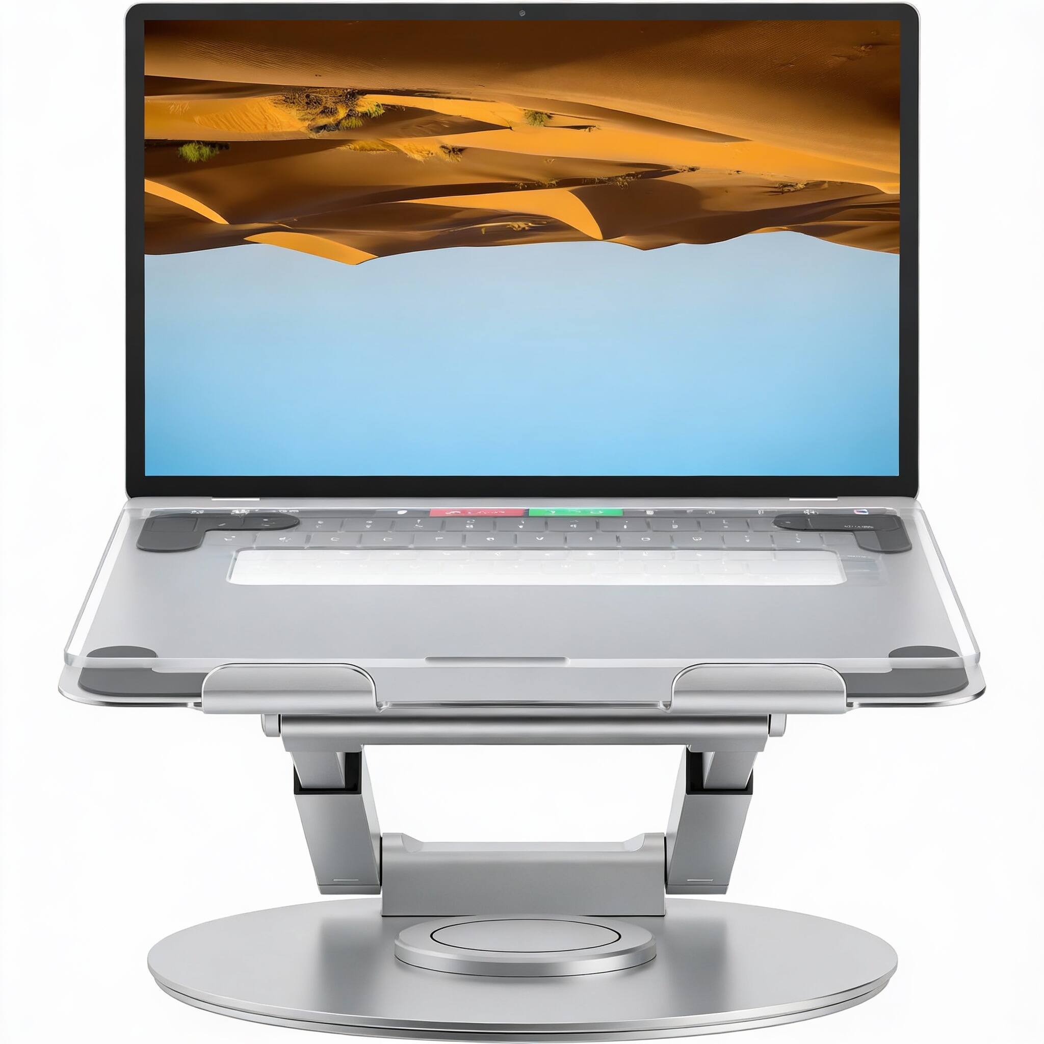 Frangdom Telescopic Laptop Stand 360° Swivel Adjustable Riser silver 10 ...
