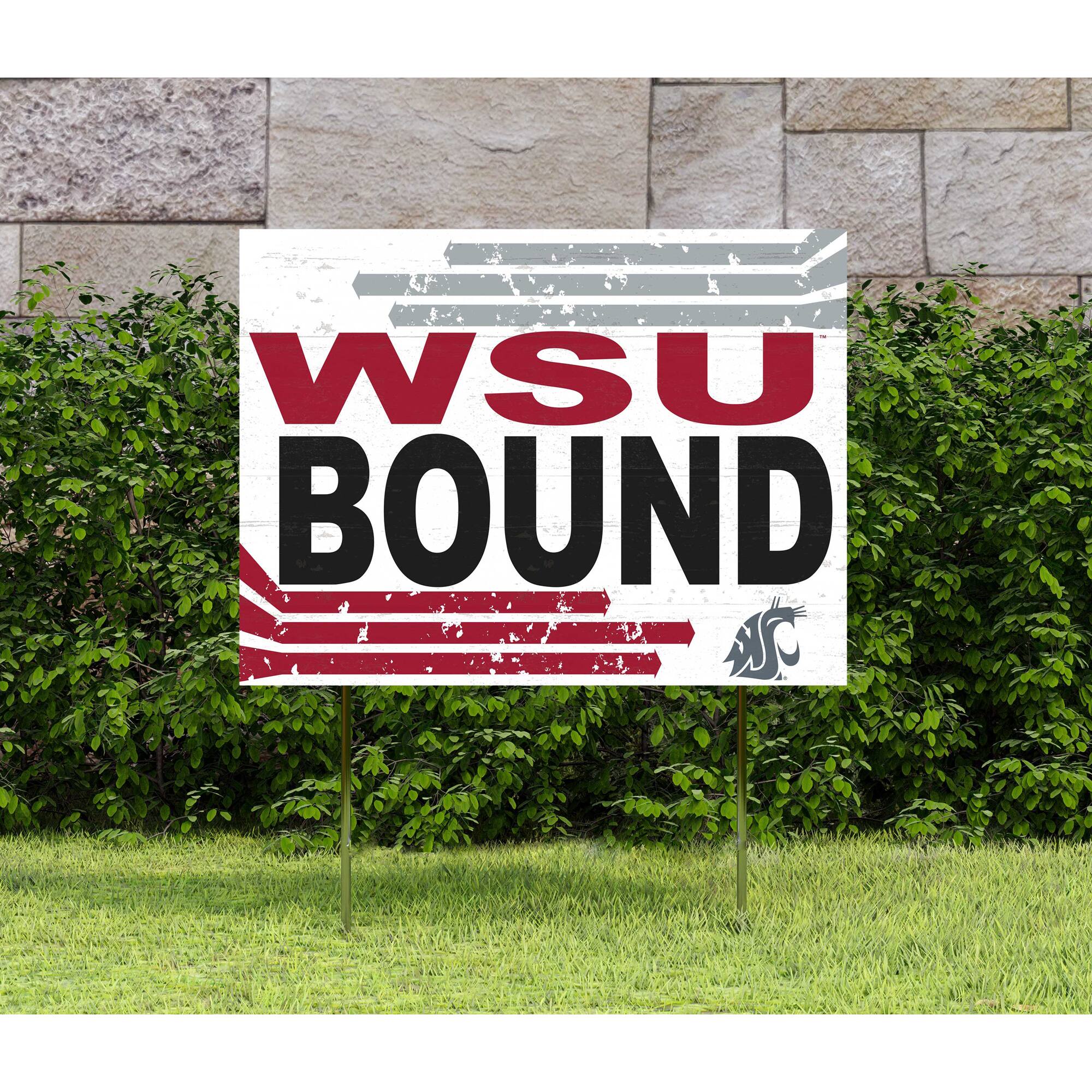 Jardine Washington State Cougars 18'' x 24'' Bound Yard Sign White ...