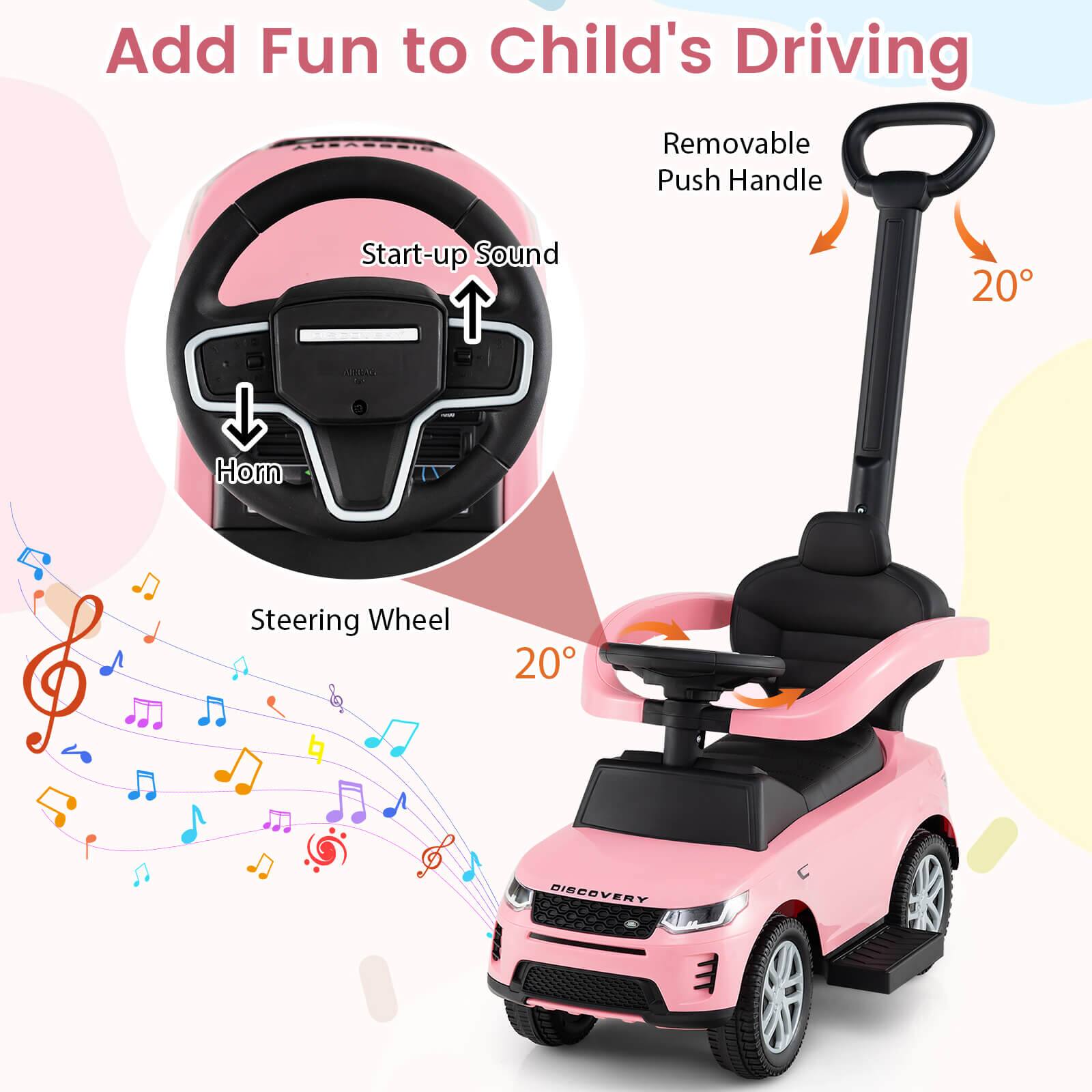 Costway Kids Ride on Push Car with Horn & Start up Sound Under seat ...