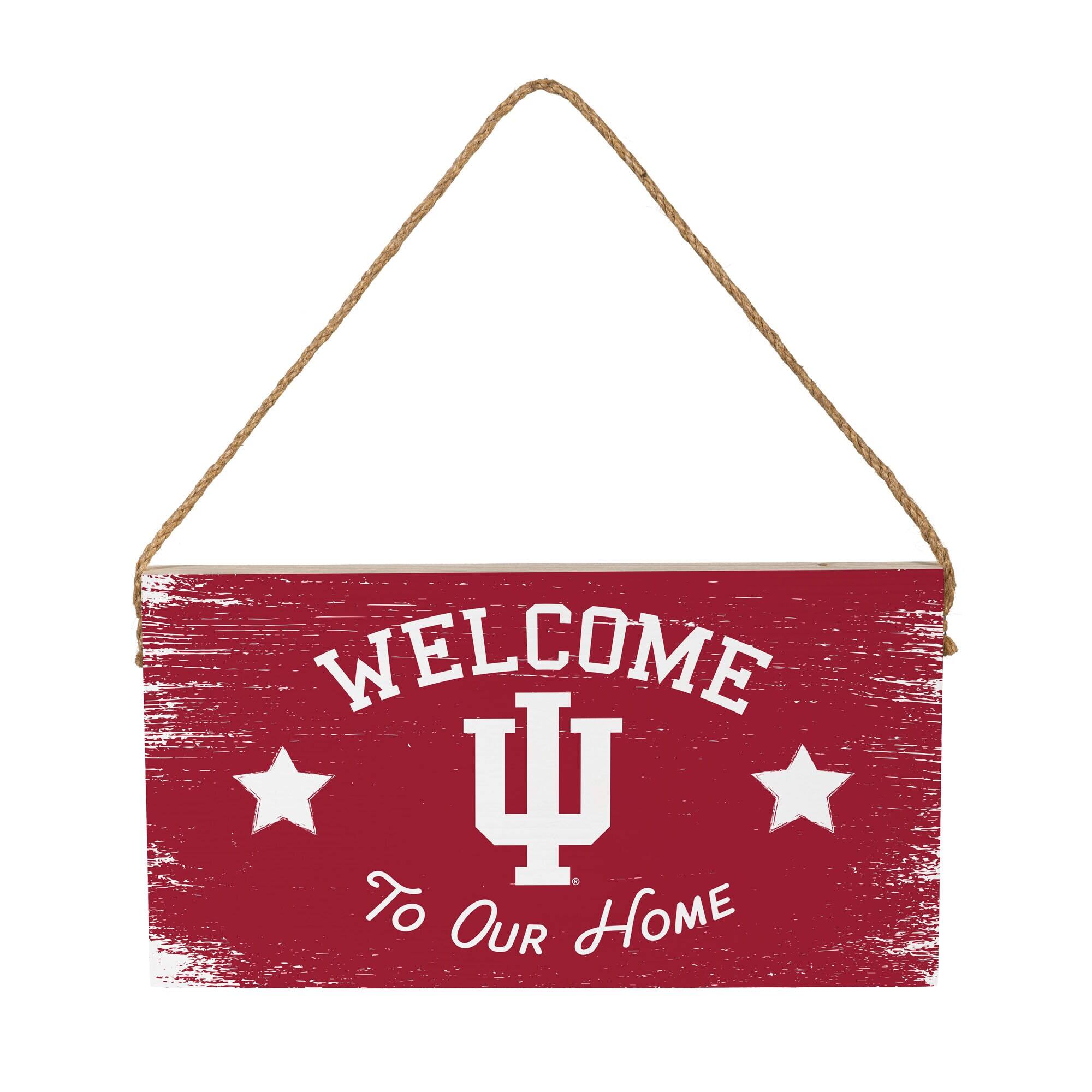 Evergreen Enterprises Indiana Hoosiers 6" x 11" Welcome Home Wood Wall ...