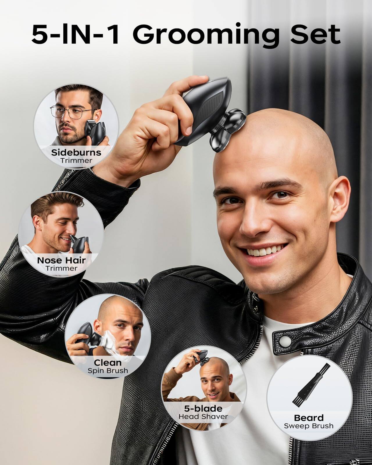 The Best Inks Electric For Men 5 in 1 Multi function Shavers Ipx7 ...