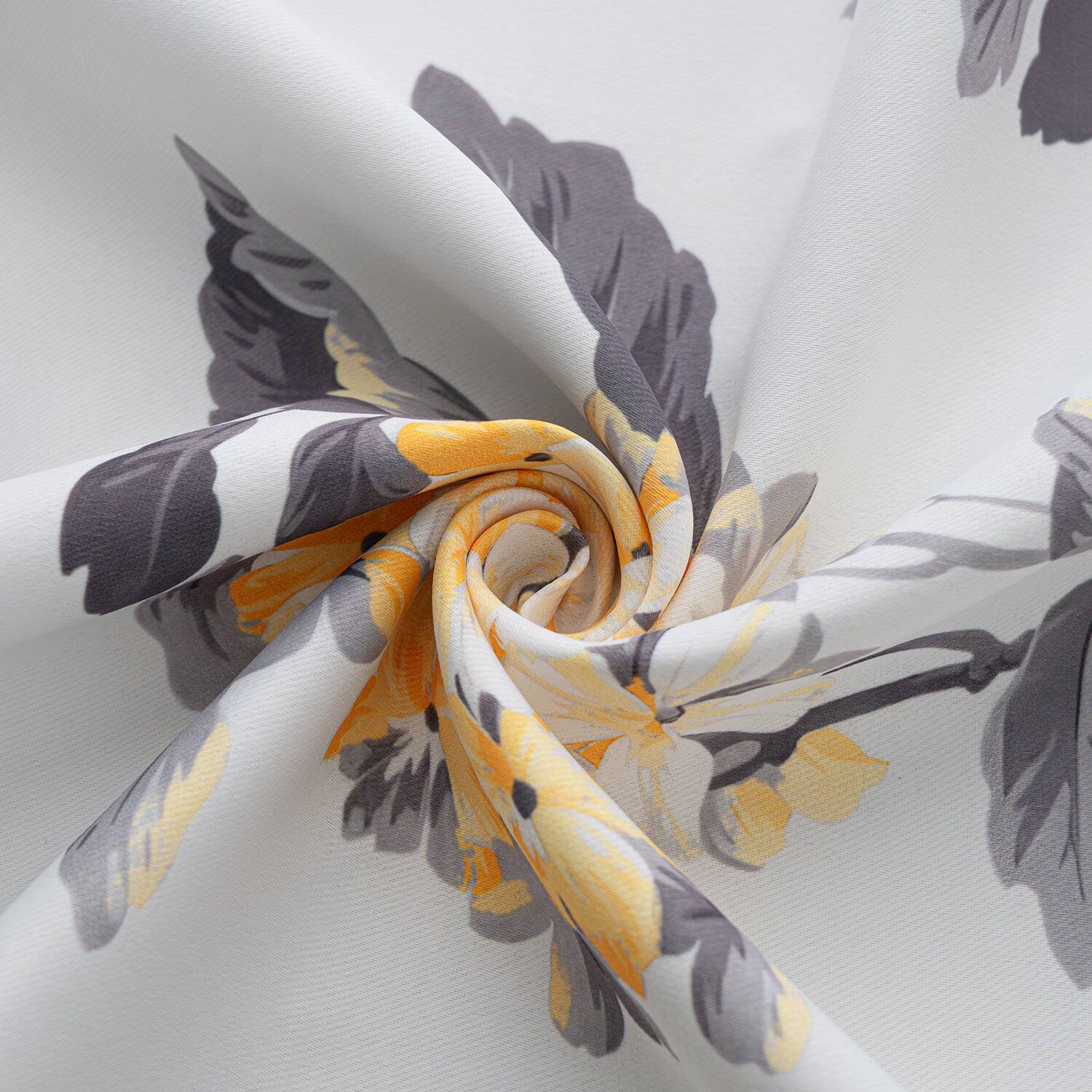 Olivia Gray 100% Polyester 200 GSM Hydrangea Printed Blackout Grommet ...