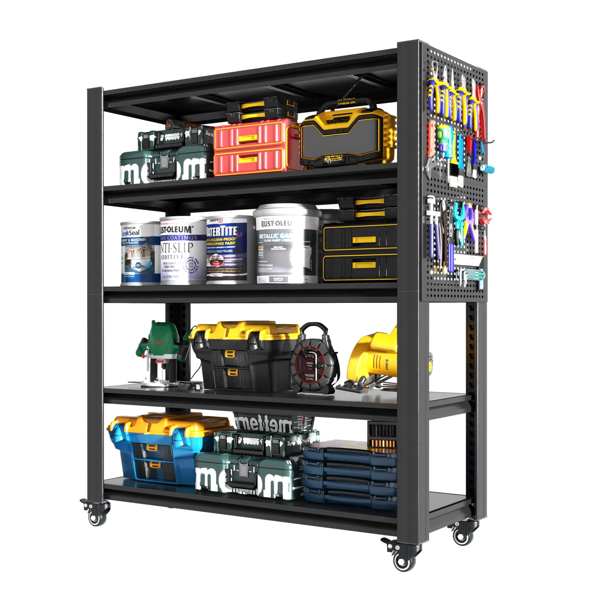 Unit GOODSILO - 72-Inch Heavy-Duty 5-Tier Adjustable Metal Shelving ...
