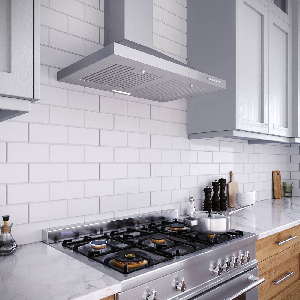 Streamline 30 inches Recirculating Wall Range Hood Brushed Stainless ...