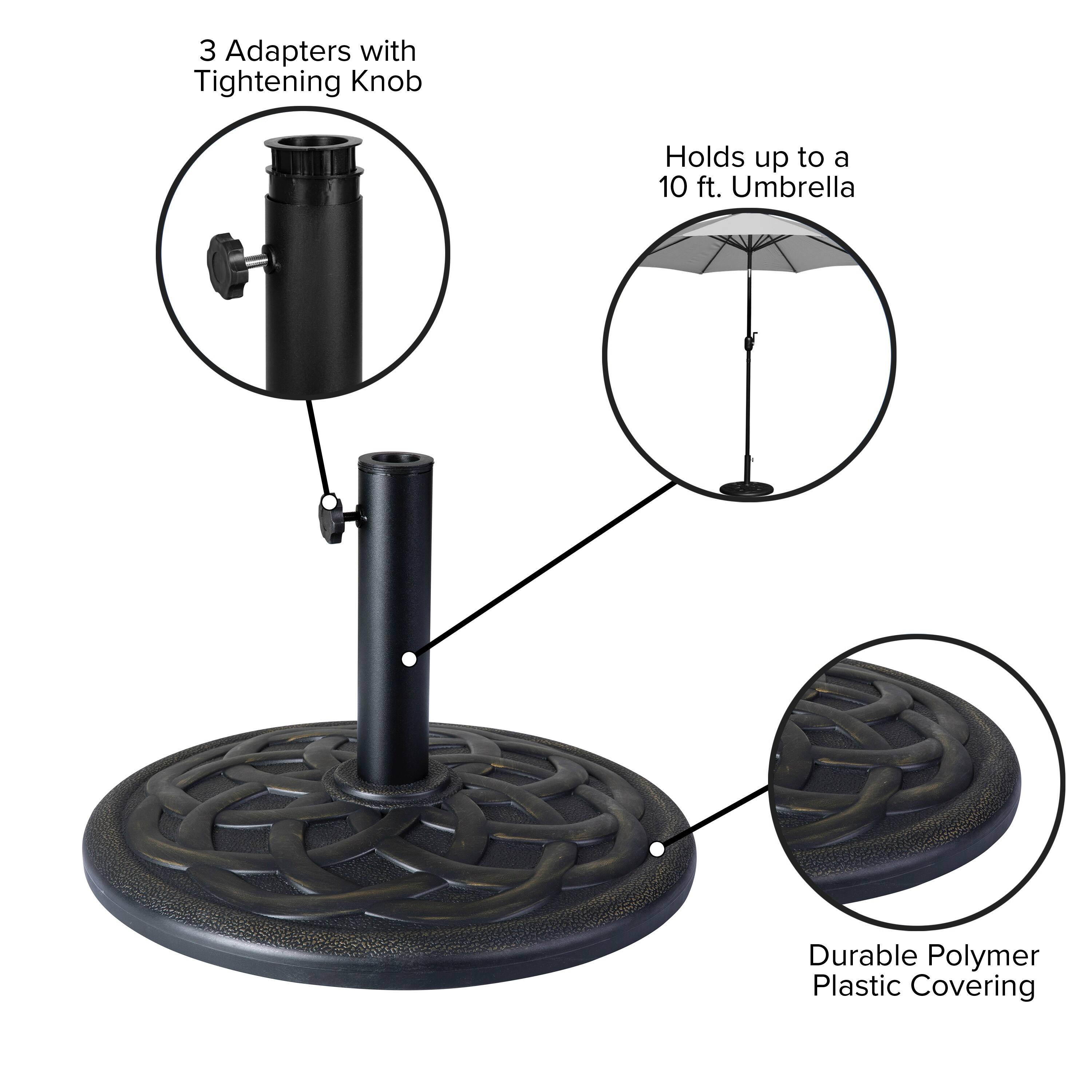 Emma + Oliver Universal Cement Patio Umbrella Base Weatherproof 19.25 ...