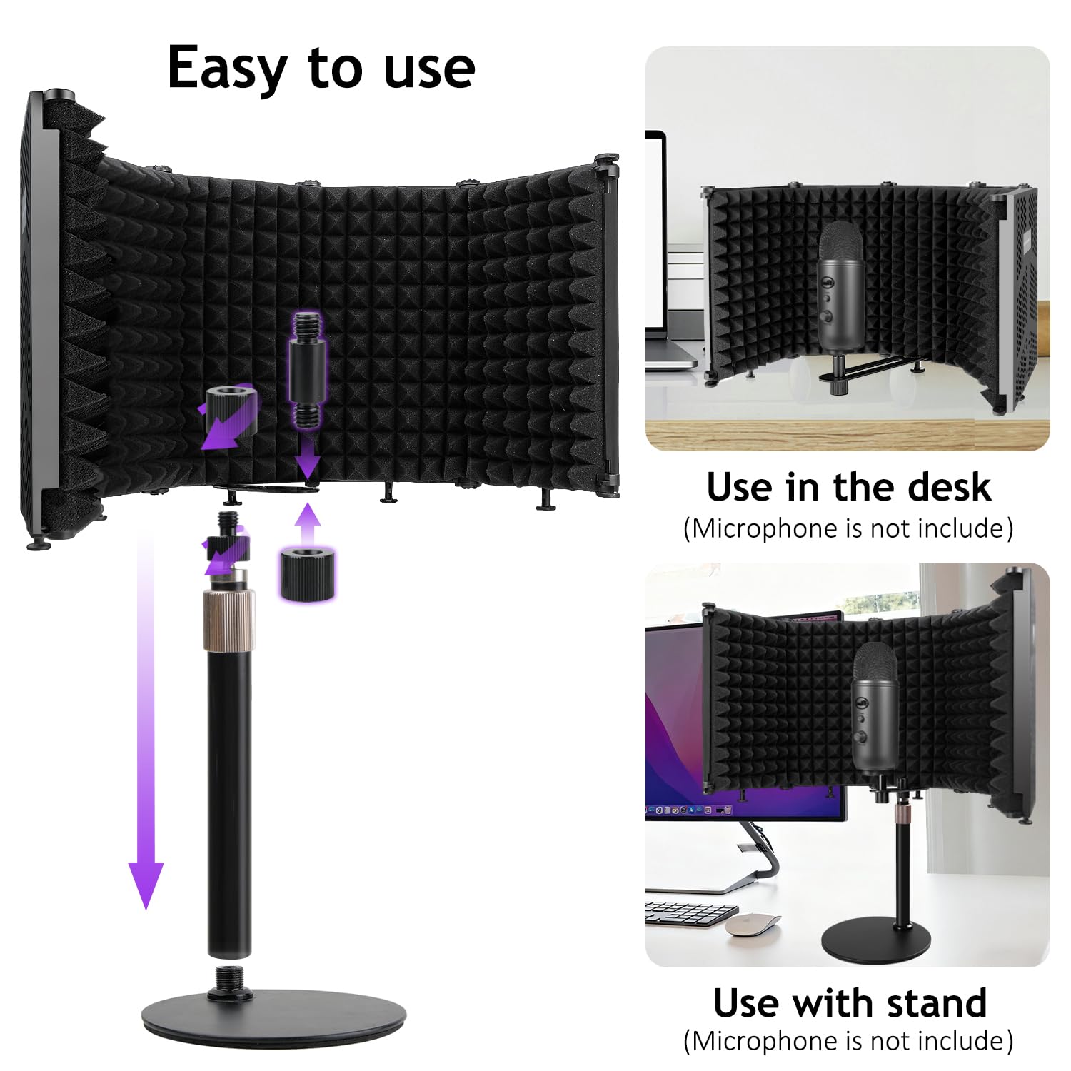 Reds Spade Microphone isolation shield panels sound proof mic with ...