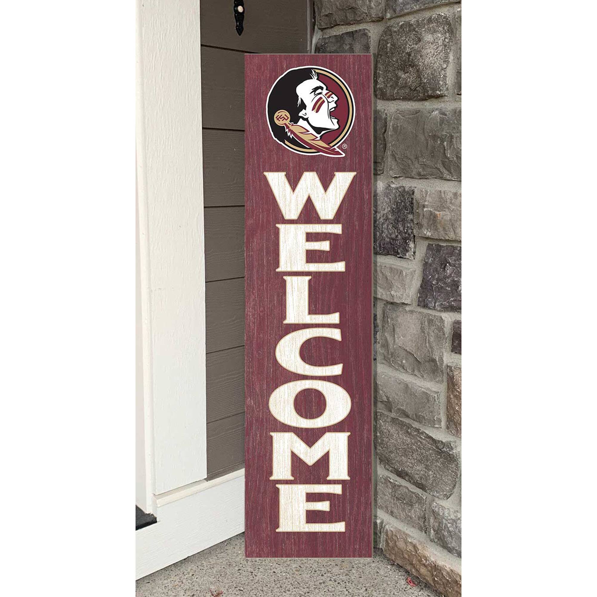 Jardine Florida State Seminoles 12'' x 48'' Welcome Outdoor Leaner ...