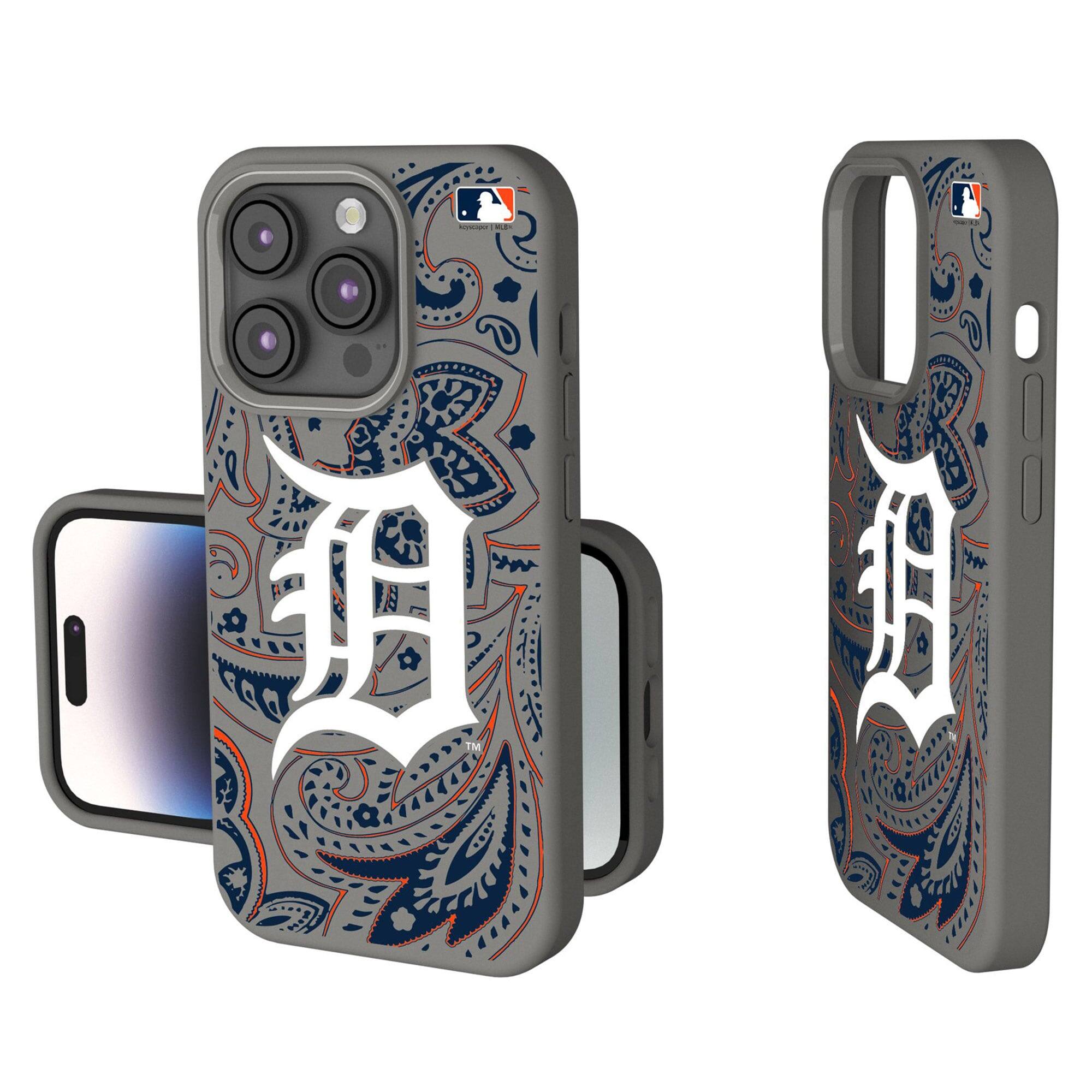 Keyscaper MLB Detroit Tigers Paisley iPhone Soft Touch Case 15 Pro Gray ...