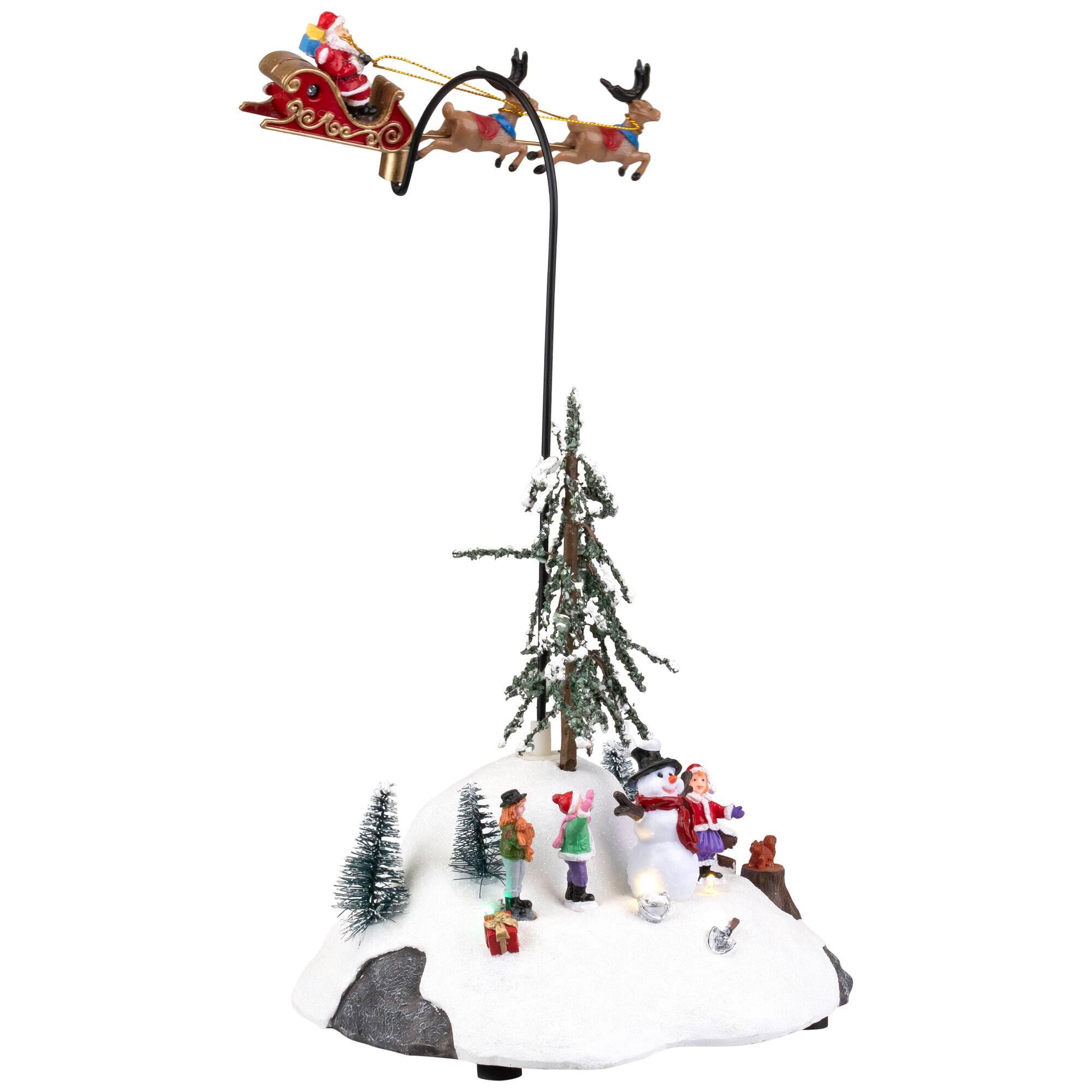 Northlight LED Lighted and Musical Flying Santa Animated Christmas ...