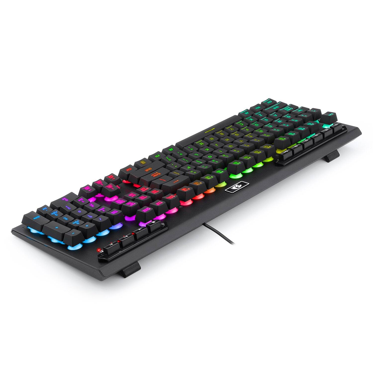 REDRAGON K513 RGB Membrane Standard 104 Keys Linear Mechanical Feel ...