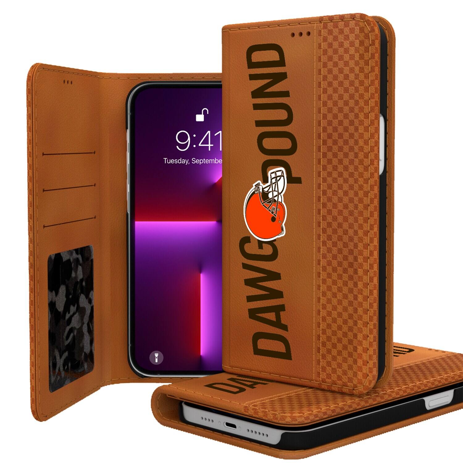 Keyscaper NFL Cleveland Browns iPhone Folio Case 14 Brown 201558383 ...