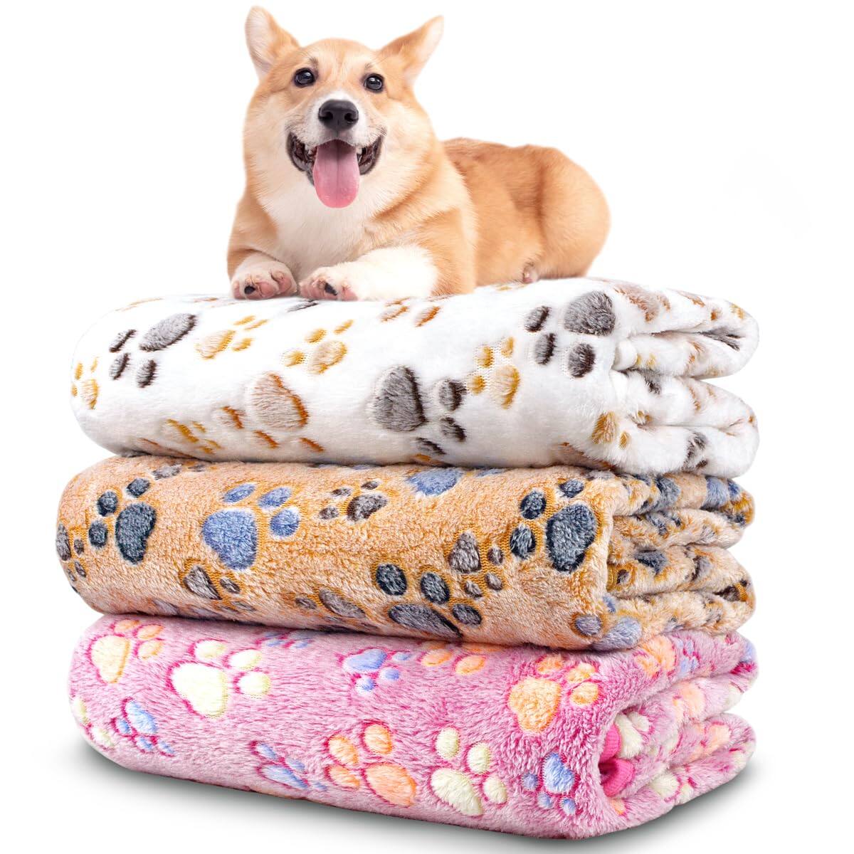 Pacoar Cade Dog Blankets For Medium Large Dogs 3 Pack Blanket Washable ...