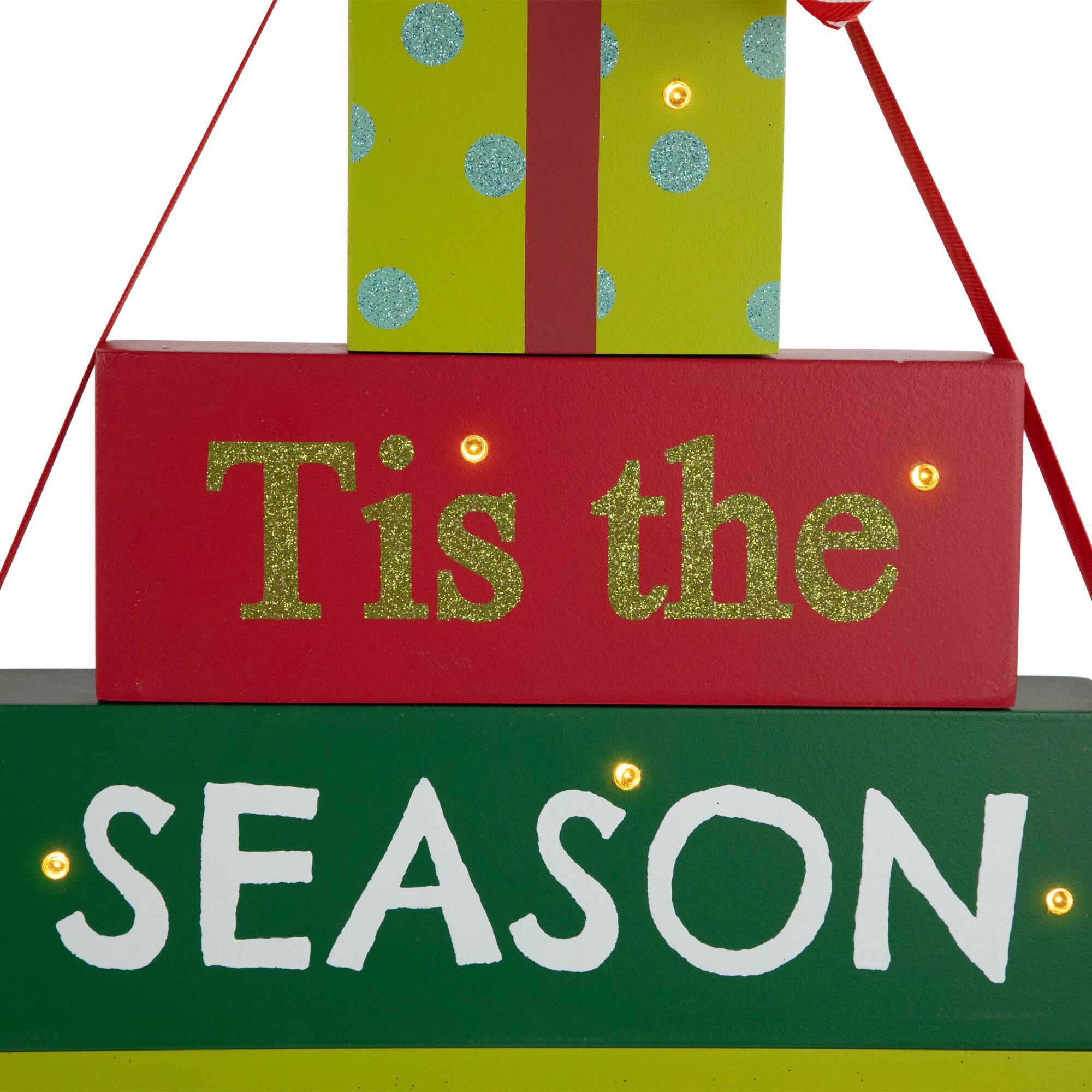 Northlight Lighted "Tis The Season To Be Jolly" Christmas Decoration 11 ...