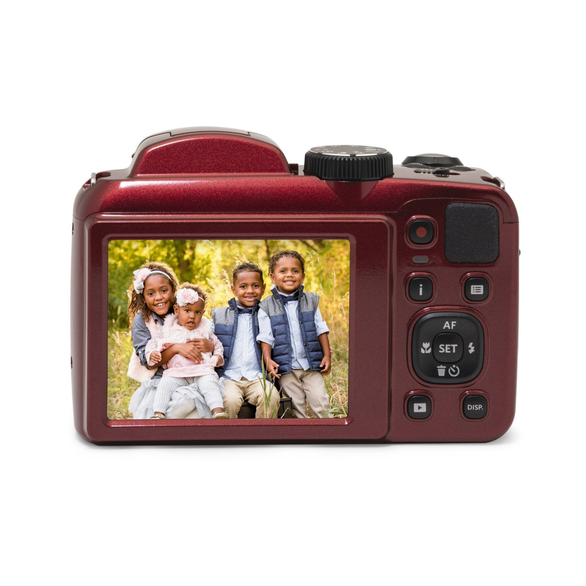 Kodak PIXPRO AZ255 Astro Zoom 16MP Digital Camera with 32GB SD Card Bundle Red AZ252RD-KT1 ...