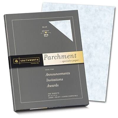 Southworth Parchments 8.5" x 11" Multipurpose Paper, 24 Lbs., 100 ...
