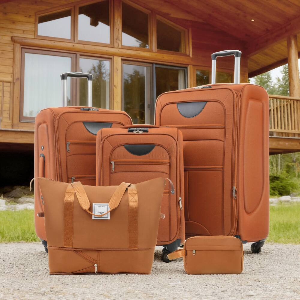 ELEMENT ACE Expandable Softside Luggage Set 5 Piece Spinner Suitcase ...