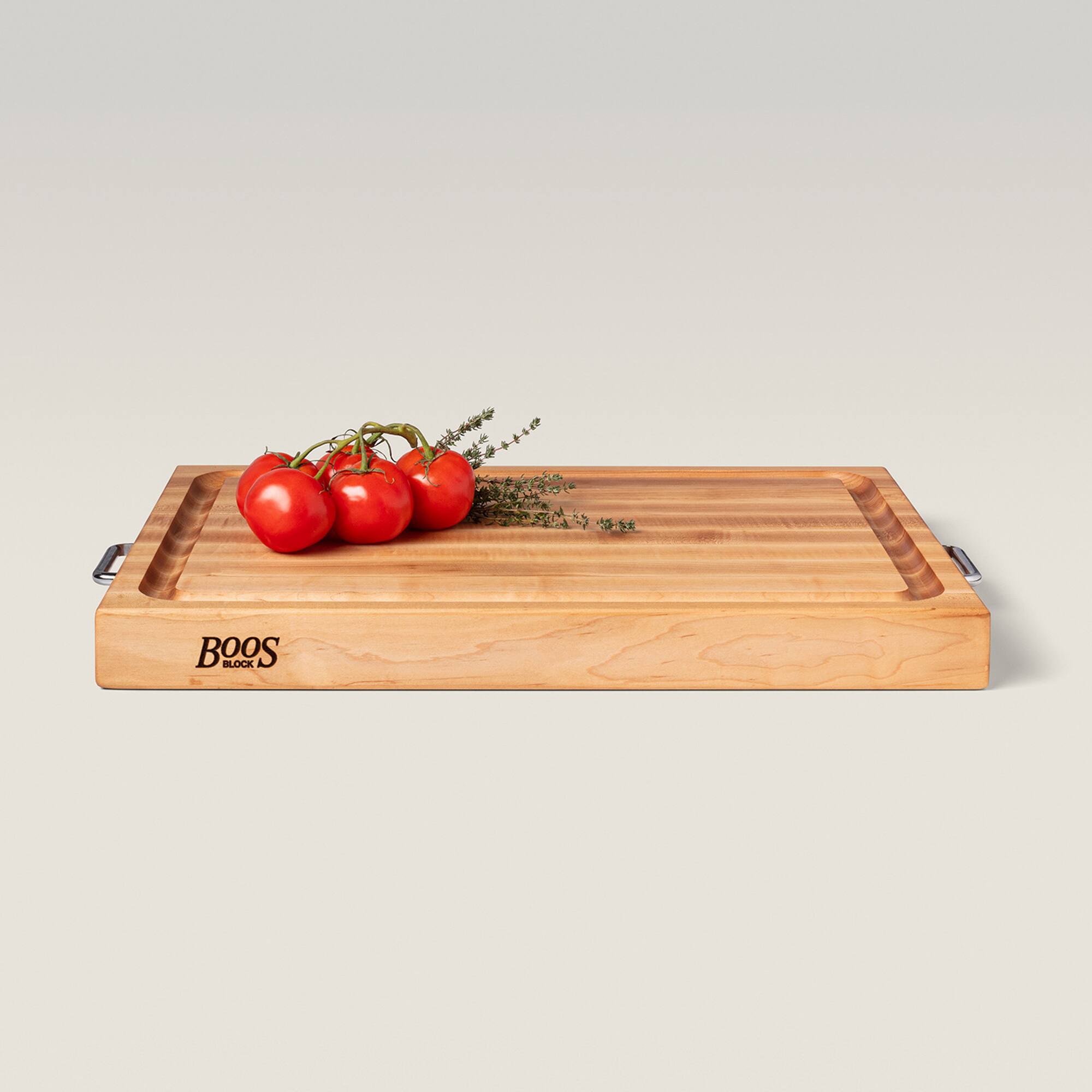 John Boos Block 24x18" Edge Grain Maple Wood Reversible Cutting Board w ...