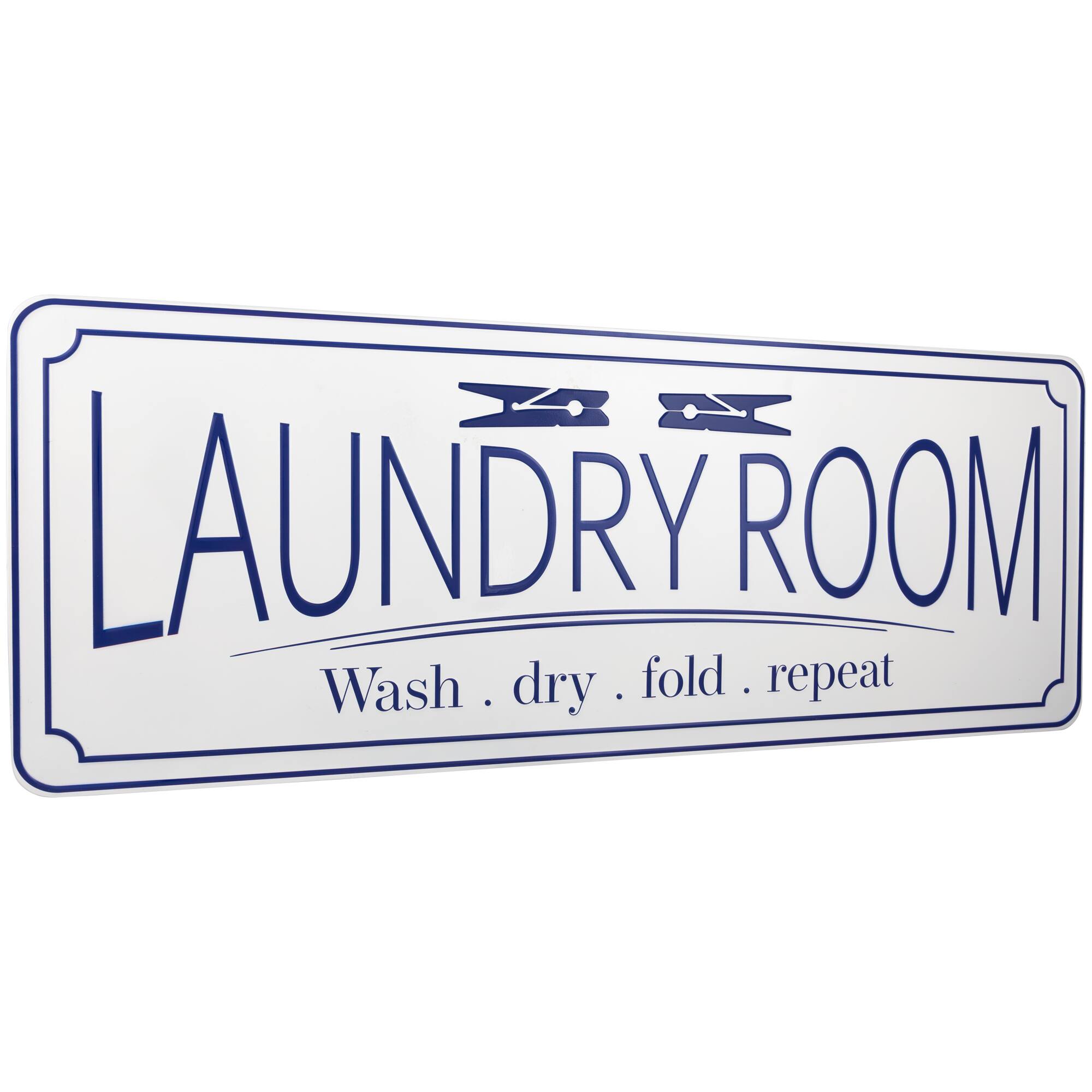Northlight Laundry Room Metal Wall Sign 36.25" Blue 35747127 - Best Buy