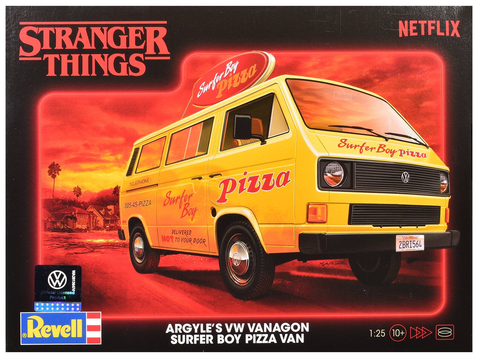 Level 3 1/25 Model Kit Argyle’s Volkswagen Vanagon "Surfer Boy Pizza ...