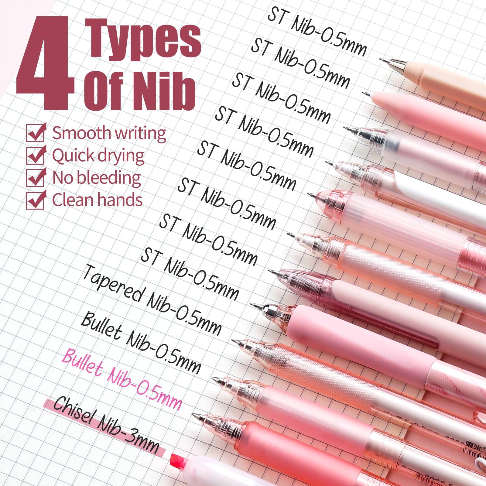 Paradigms Interiors Rose Series Gel Pens Cute Writing With & Ink Smooth ...