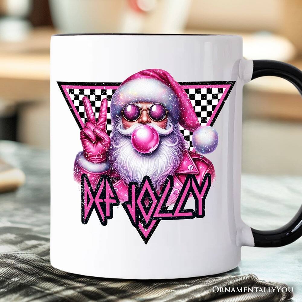 OrnamentallyYou Pink Santa Blowing Bubblegum Mug, Def Jolly Coquette ...
