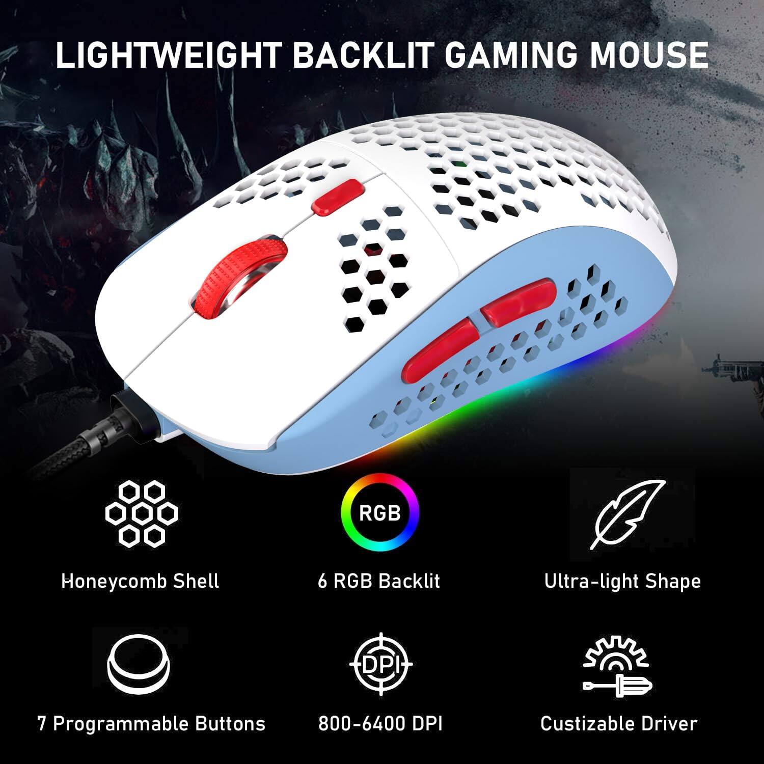 TECH SAFARI 65 Wired Gaming Mechanical And Mouse Combo Mini 68 Keys Rgb ...