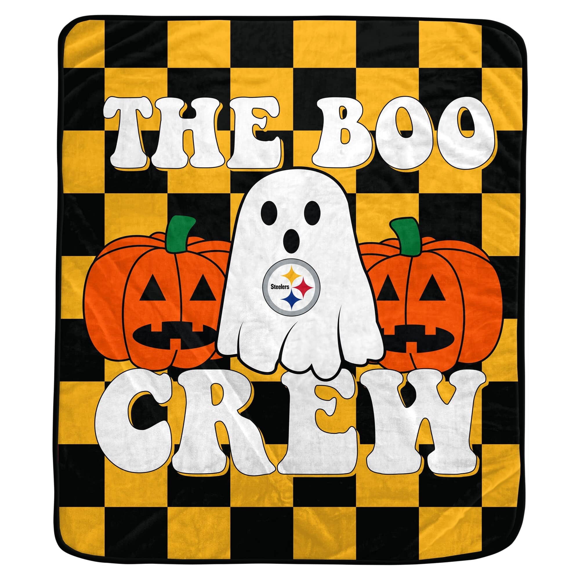 Pegasus Pittsburgh Steelers 50" x 60" Boo Crew Flannel Fleece Blanket ...