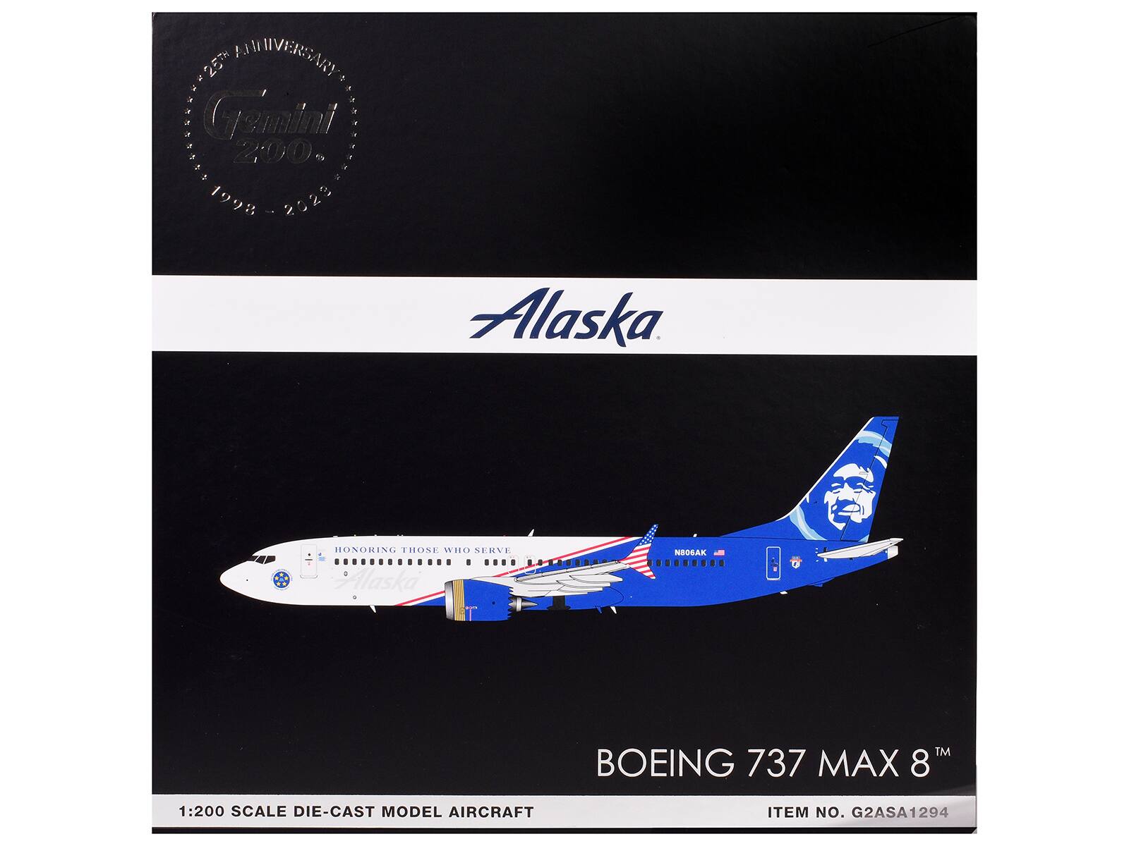 Boeing 737 MAX 8 Alaska Airlines "Honoring Those Who Serve" N806AK ...