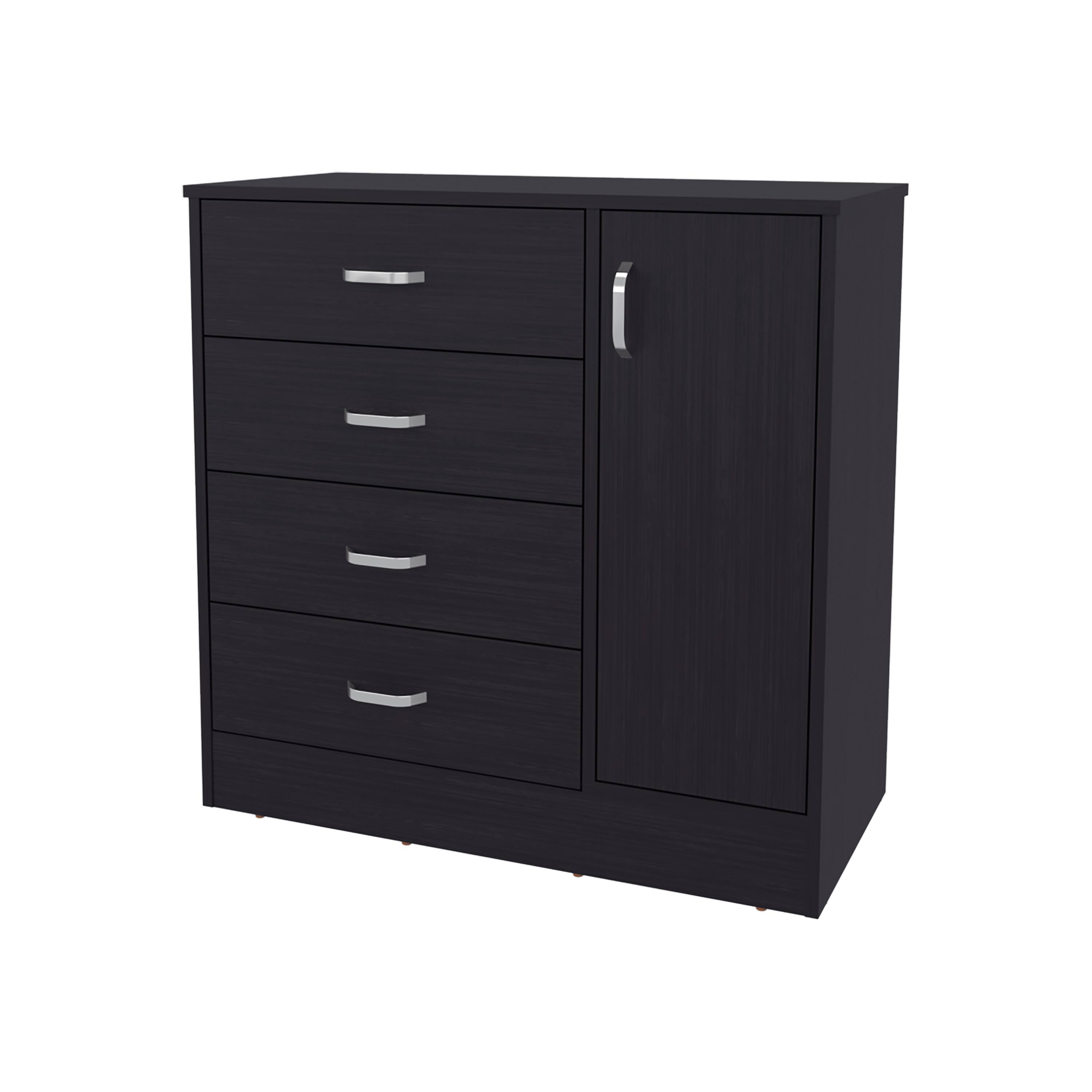 TinyHomie Turkey 4 Drawer Dresser with Side Cabinet Freestanding ...
