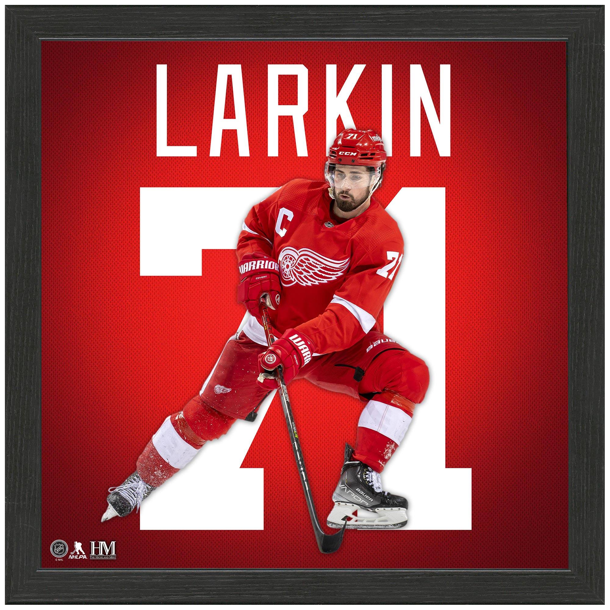 Highland Mint Dylan Larkin Detroit Red Wings 13'' x 13'' Impact Jersey ...