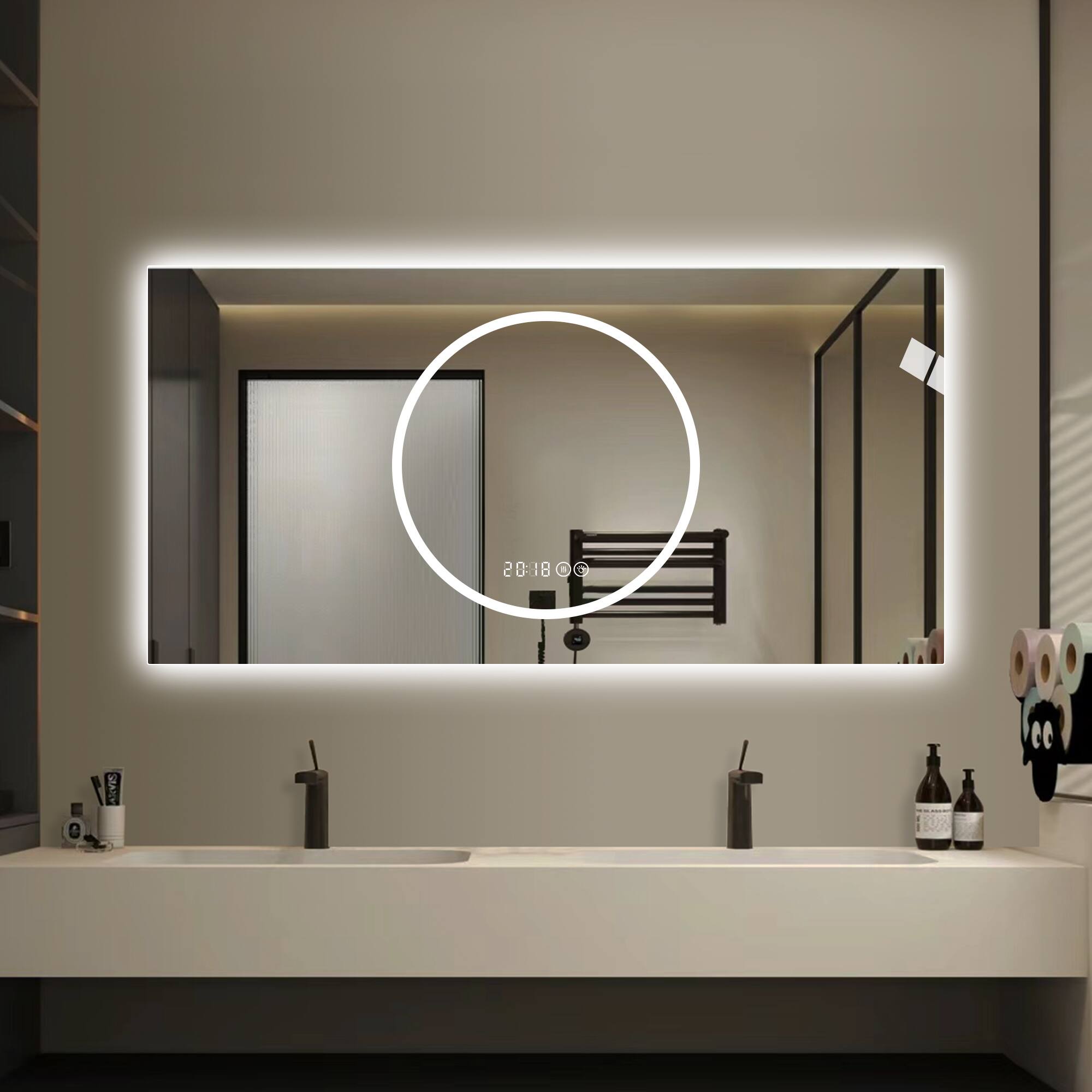 Boyel Living 48 by 24 Inch Bathroom Mirror with LED Lights Anti Fog ...