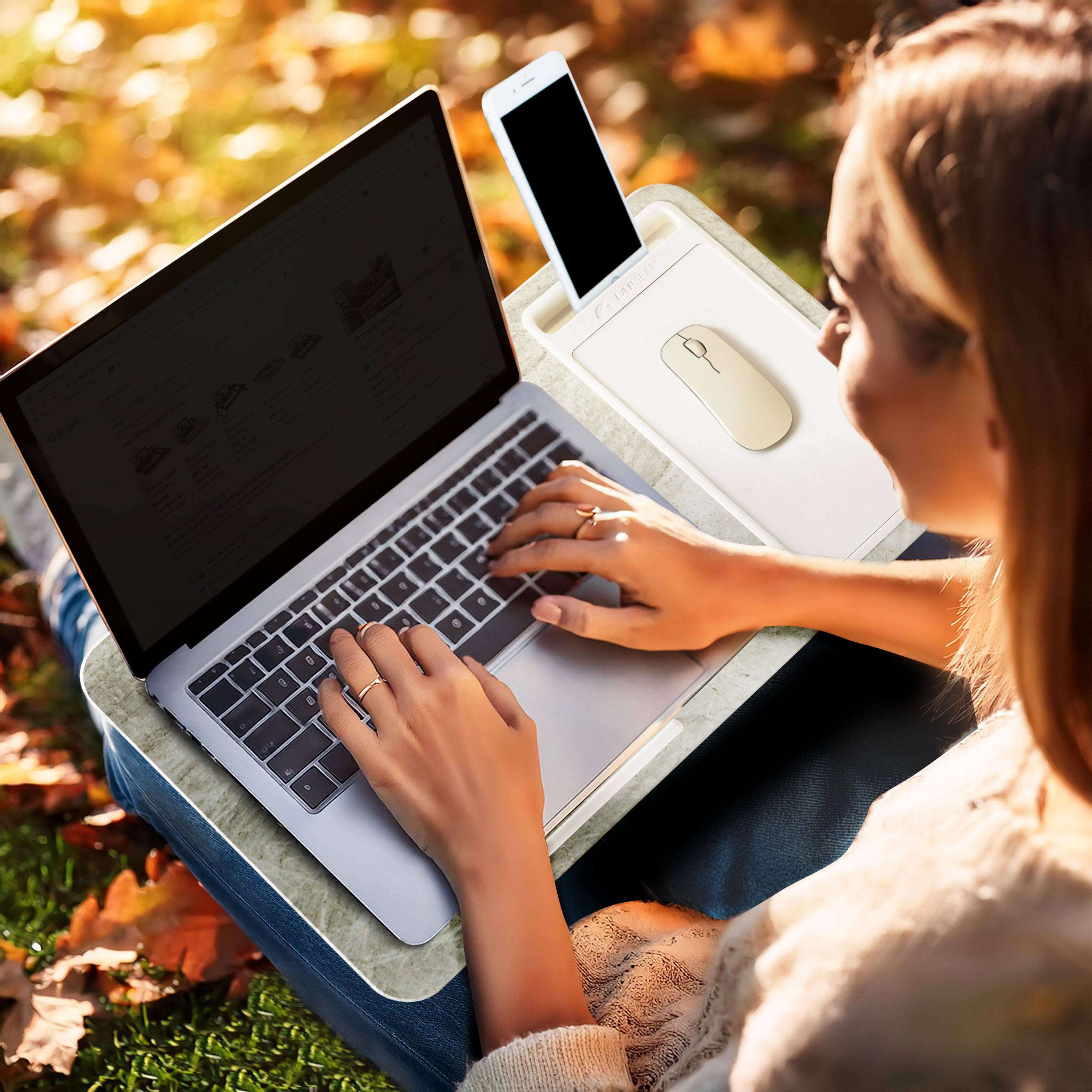 LapGear Home Office Lap Desk (Fits up to 15" Laptop) Taj Mahal Marble ...