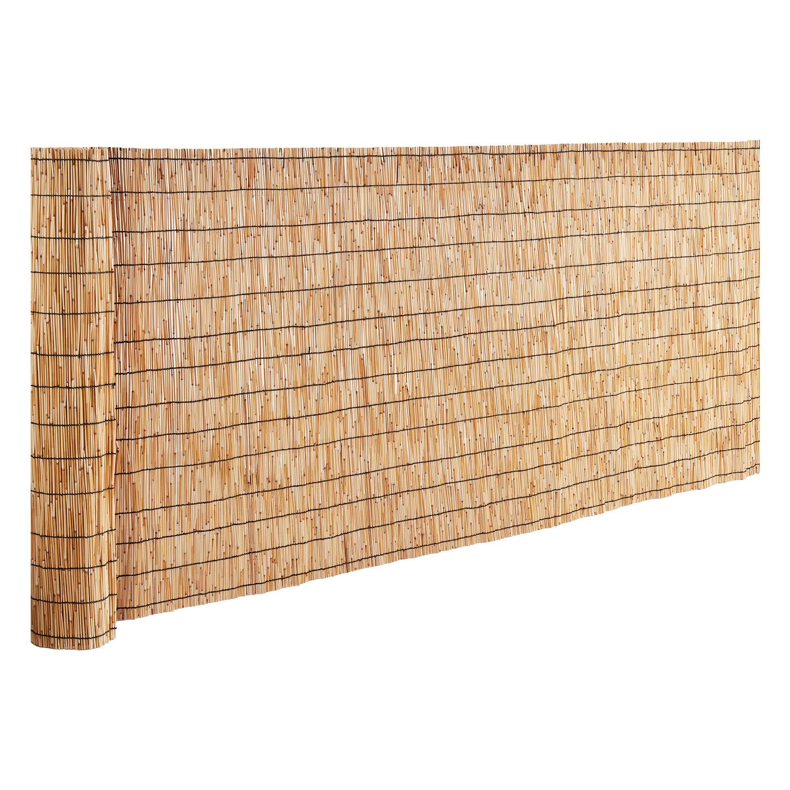 VEVOR Natural Reed Fencing, 3.3 ft x 13.3 ft, Reed Screen Curtain ...