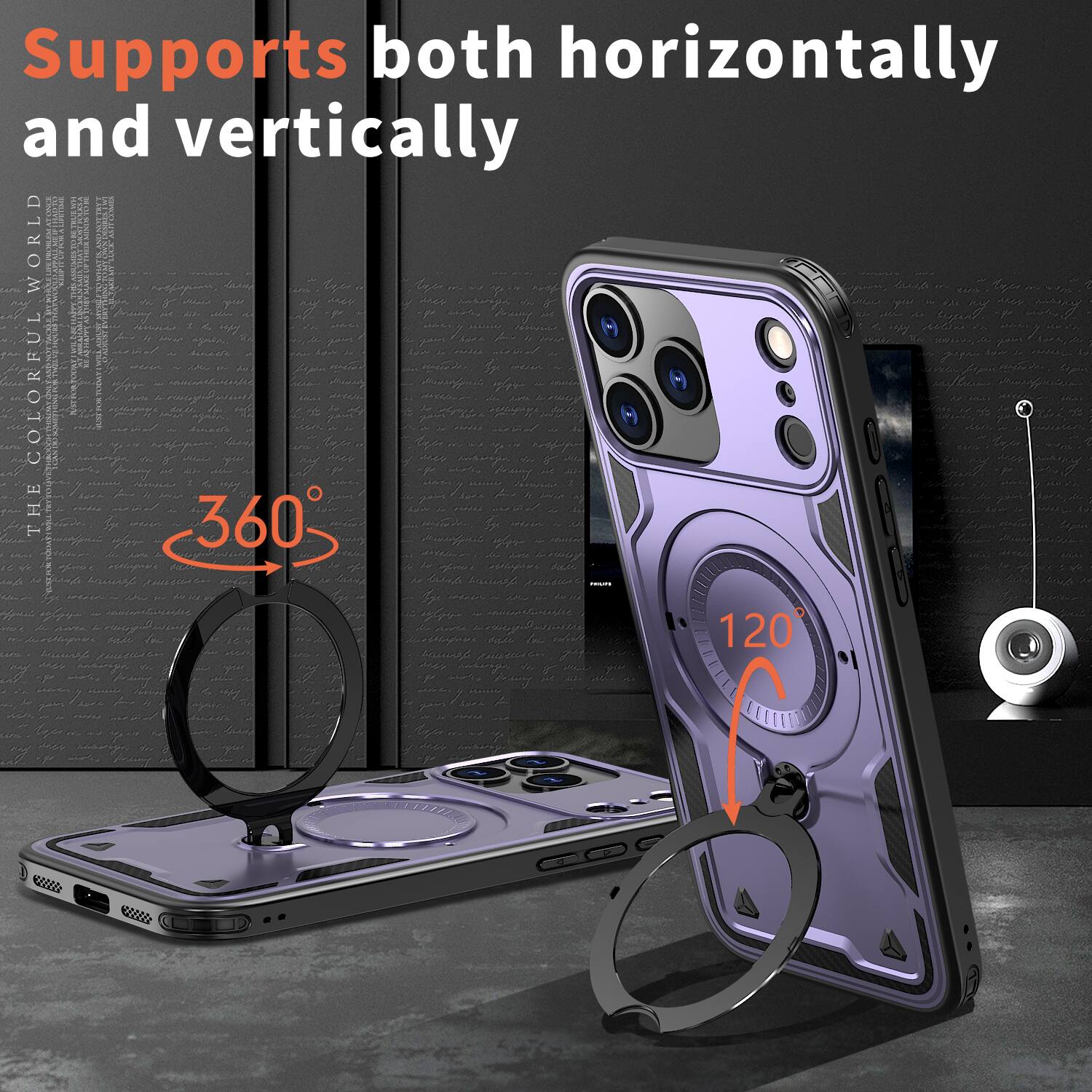 Dteck Rugged Ring Stand Case for Apple iPhone 17 Pro Max,Shockproof ...